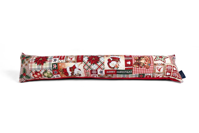 Littens Christmas Festive Woven Tapestry Door Window Draught Excluders ...