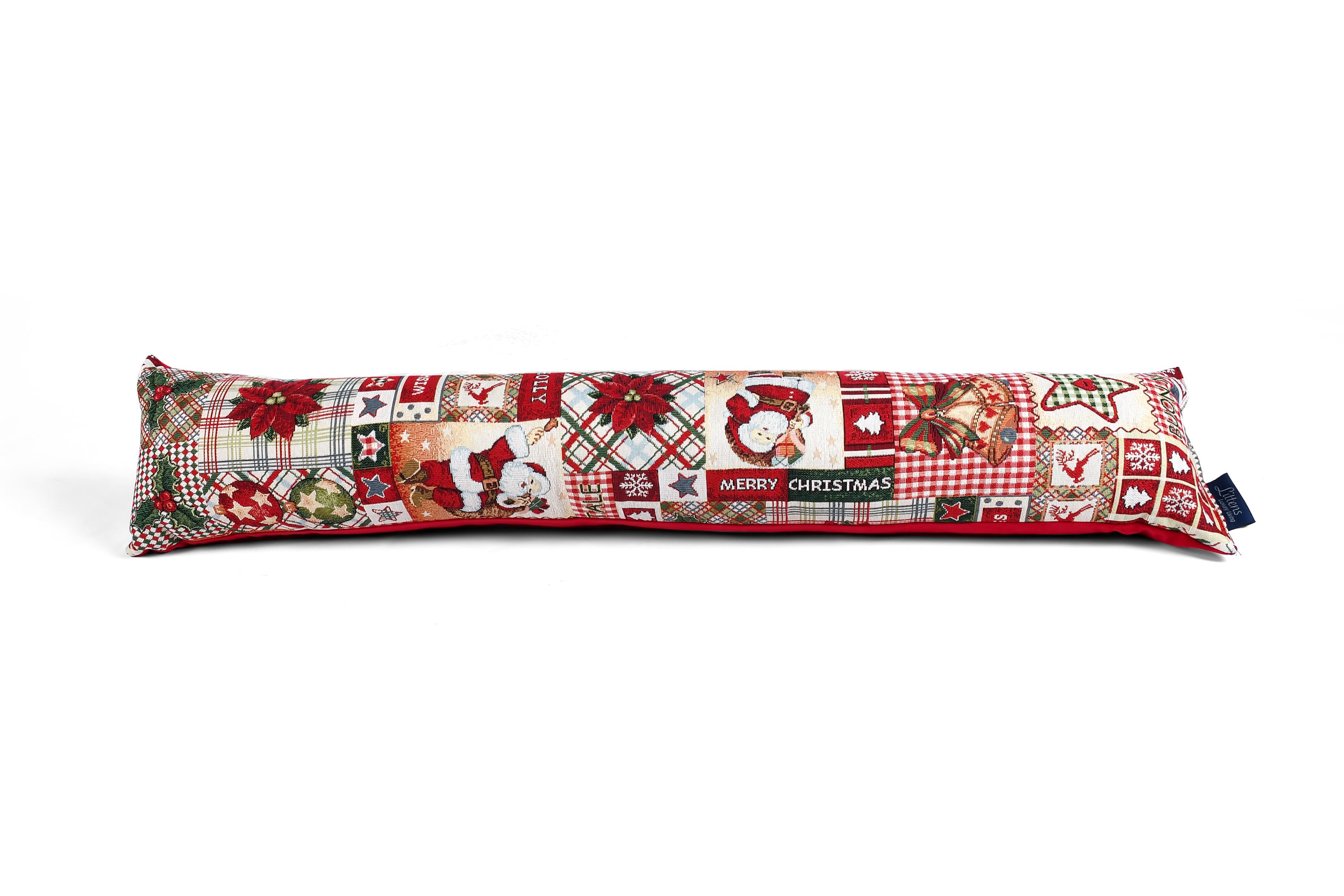 Littens Christmas Festive Woven Tapestry Door Window Draught Excluders ...