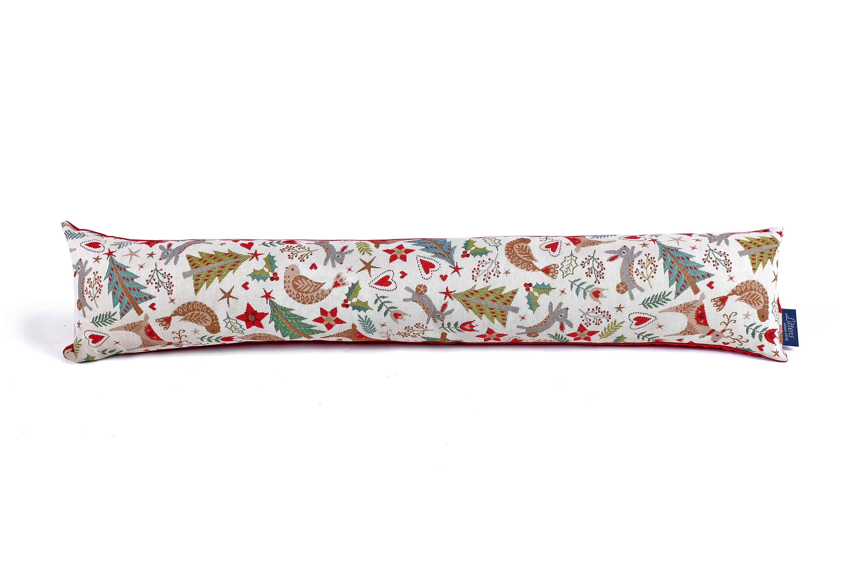 Littens Christmas Festive Woven Tapestry Door Window Draught Excluders ...