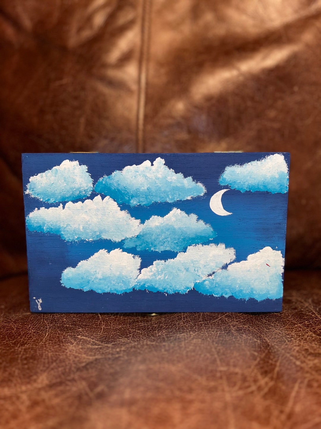 Hand Painted Night Sky Wooden Box - Etsy