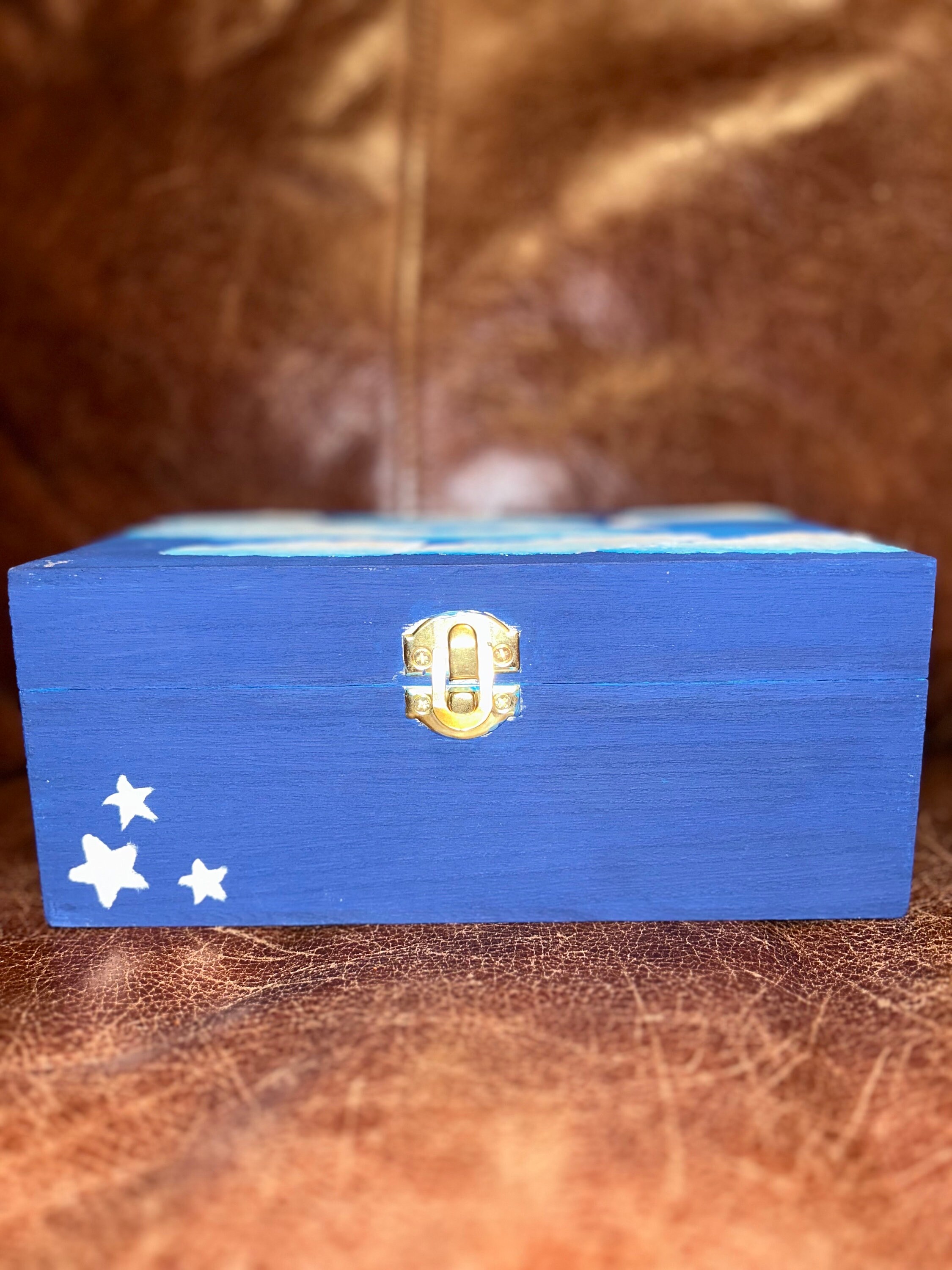 Hand Painted Night Sky Wooden Box - Etsy