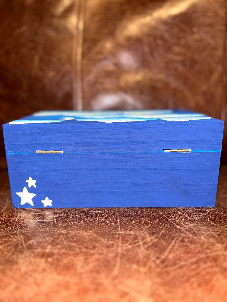 Hand Painted Night Sky Wooden Box - Etsy