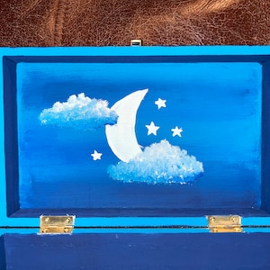 Hand Painted Night Sky Wooden Box - Etsy