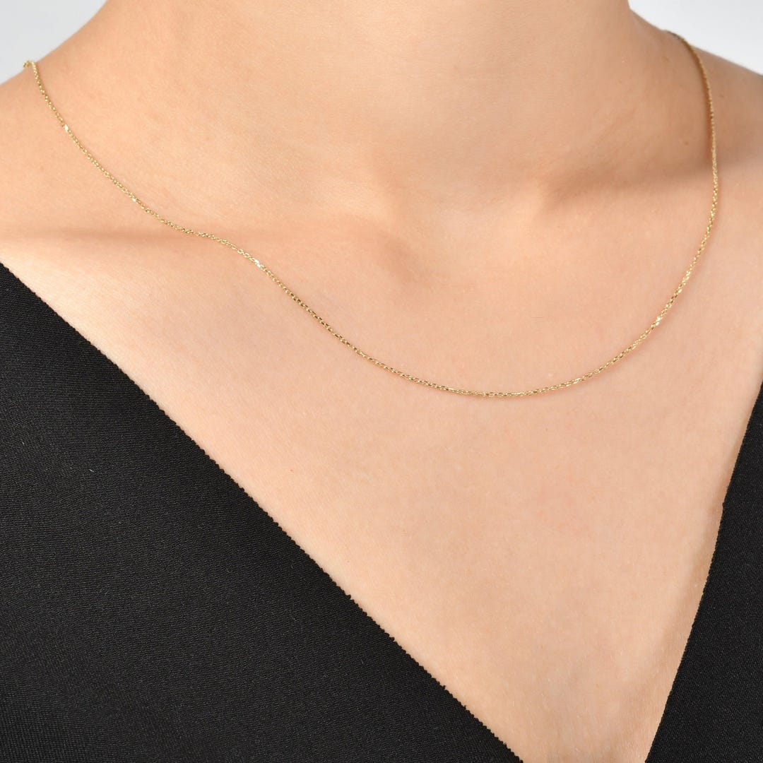 Kolié Elegant 9ct Yellow Gold Forzatina Chain Necklace Luxury Design ...