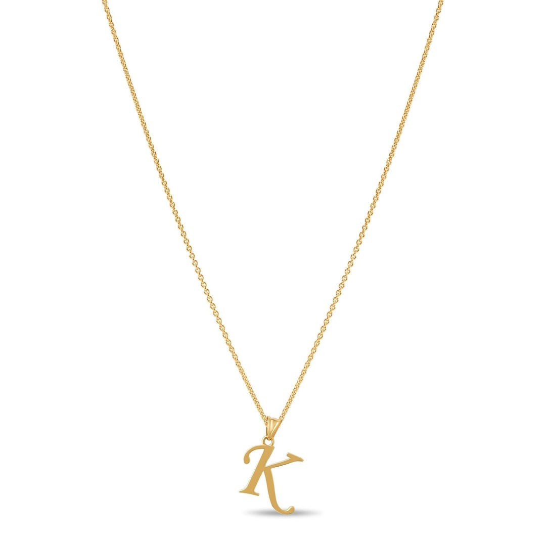 14ct Gold Initial K Pendant – Pendant Only - Etsy