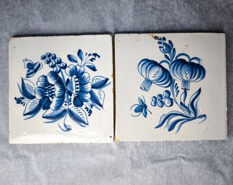 Antique 18th Century Delft Tile - Blue and White Tiles - Dutch Pottery ...