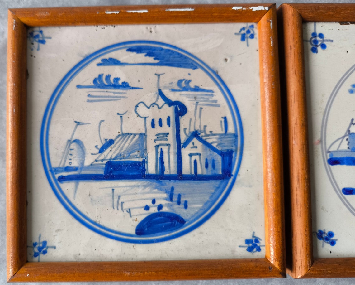 Antique 18th Century Delft Tile - Blue and White Tiles - Dutch Pottery ...