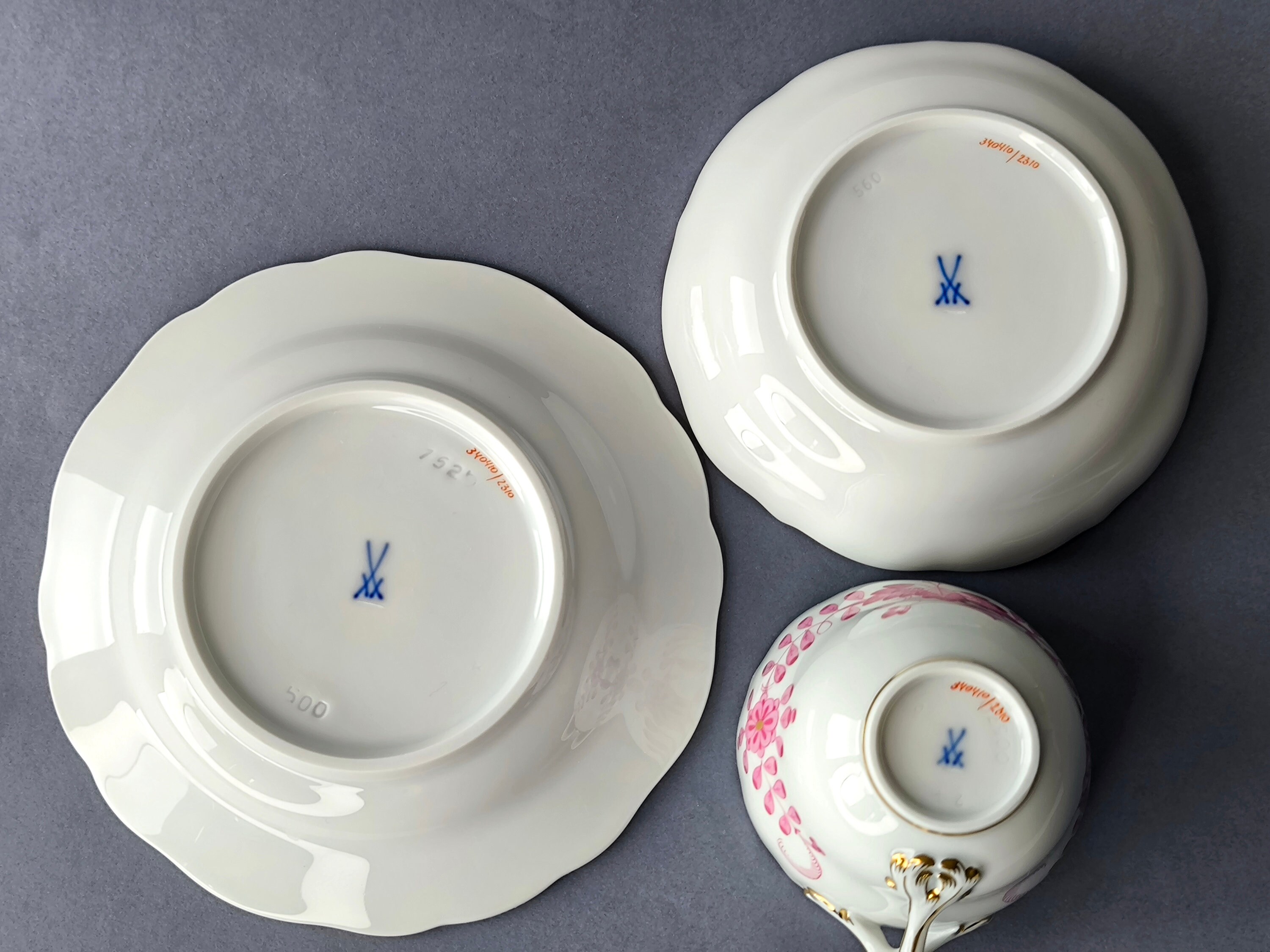 Meissen Coffee Set Blue Crossed Swords Coffee Cup With Saucer and Plate ...