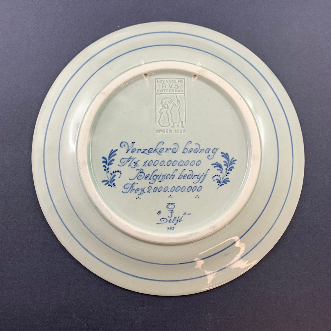 Authentic Royal Delft Blue Plate 1950 - De Porceleyne Fles - to ...