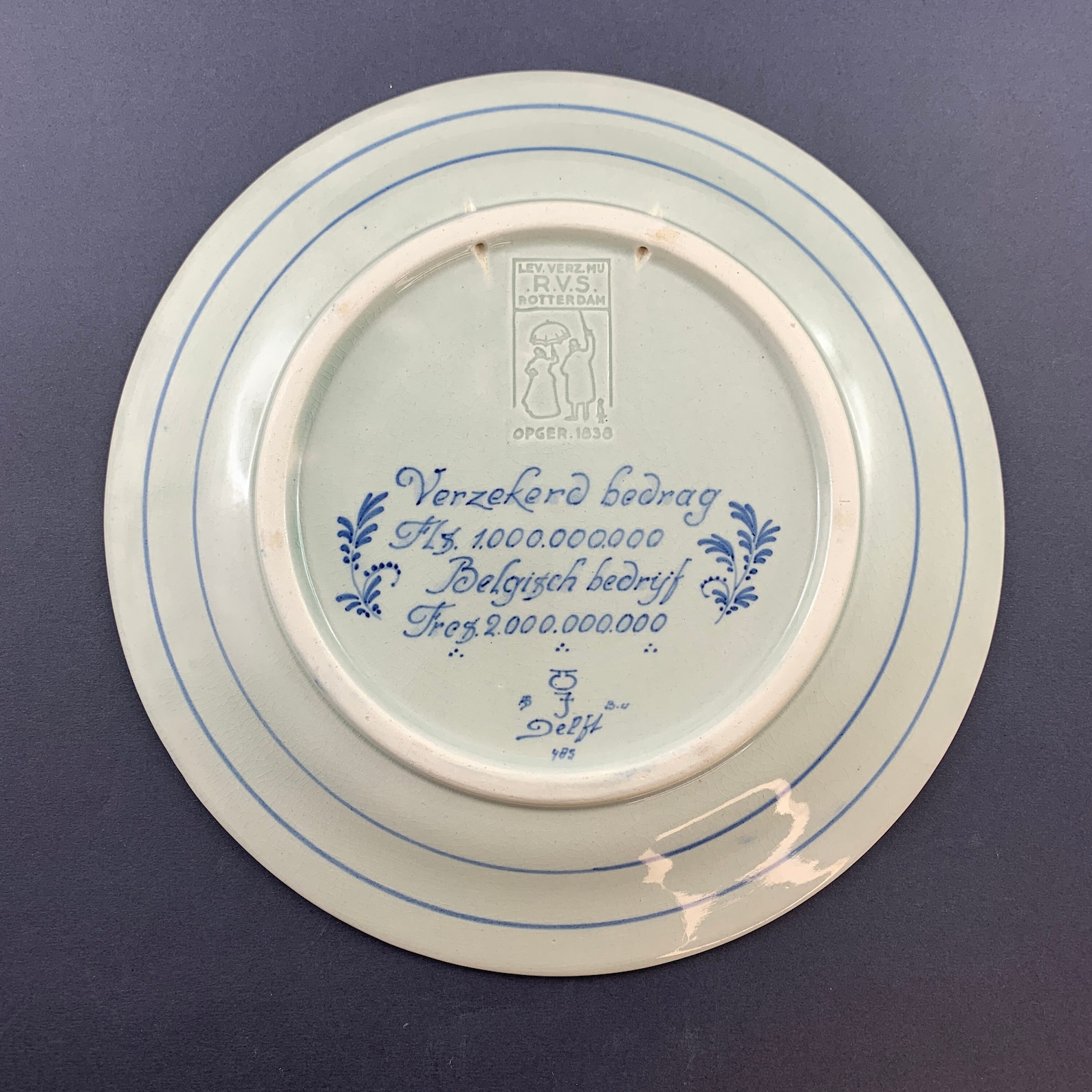 Authentic Royal Delft Blue Plate 1950 - De Porceleyne Fles - to ...