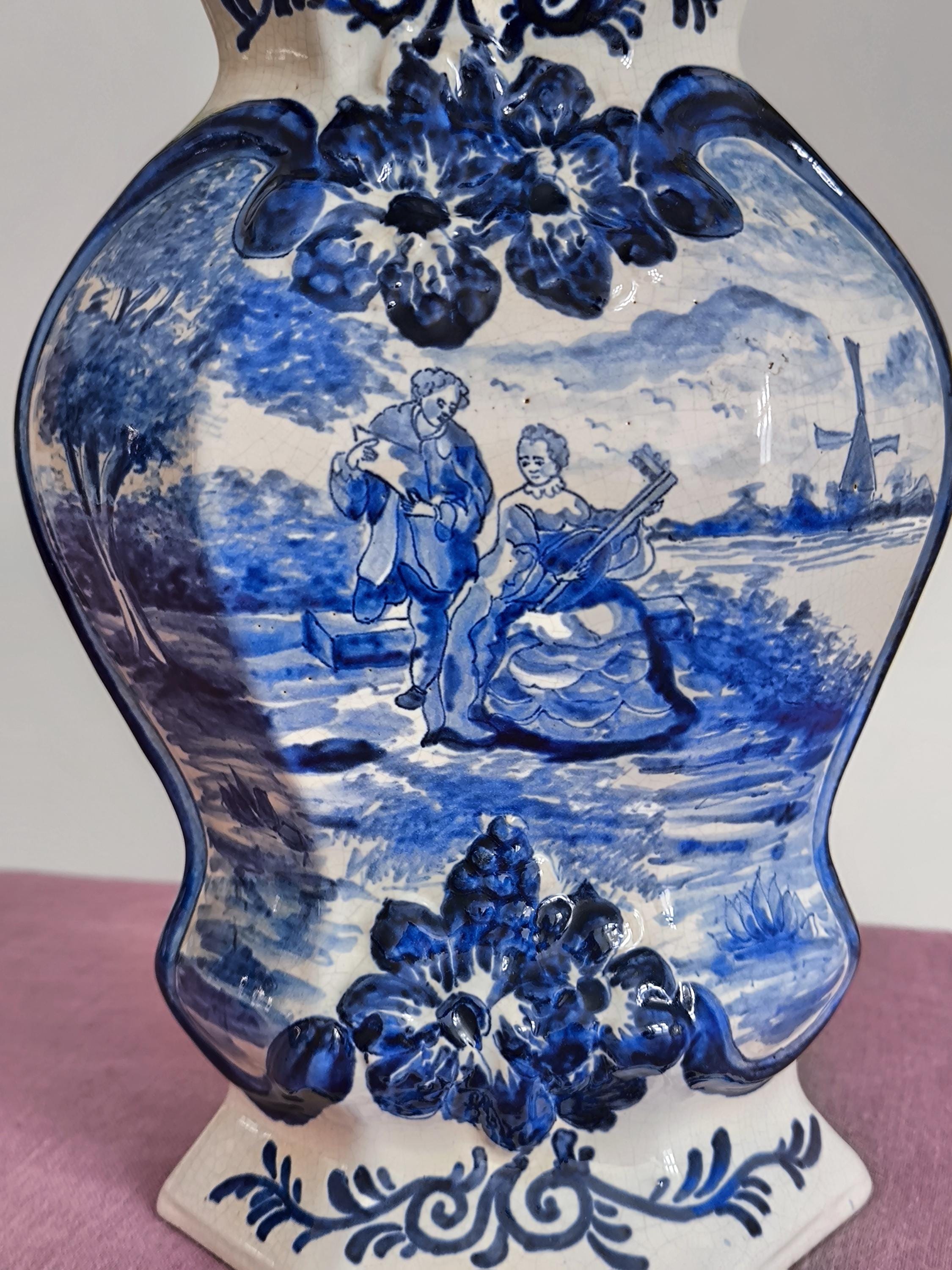 18th Century Delft Blue Vase by De Lampetkan LPK – Authentic Hand ...