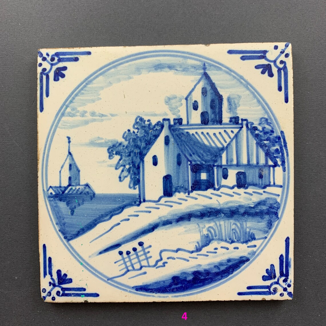 Antique 19th Century Delft Tile - Blue and White Tiles - Dutch Pottery ...