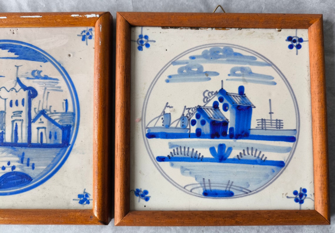 Antique 18th Century Delft Tile - Blue and White Tiles - Dutch Pottery ...