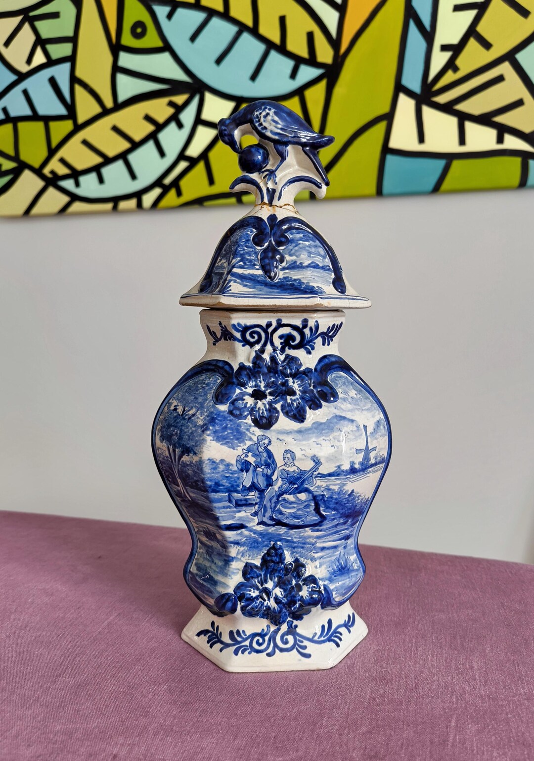 18th Century Delft Blue Vase by De Lampetkan LPK – Authentic Hand ...