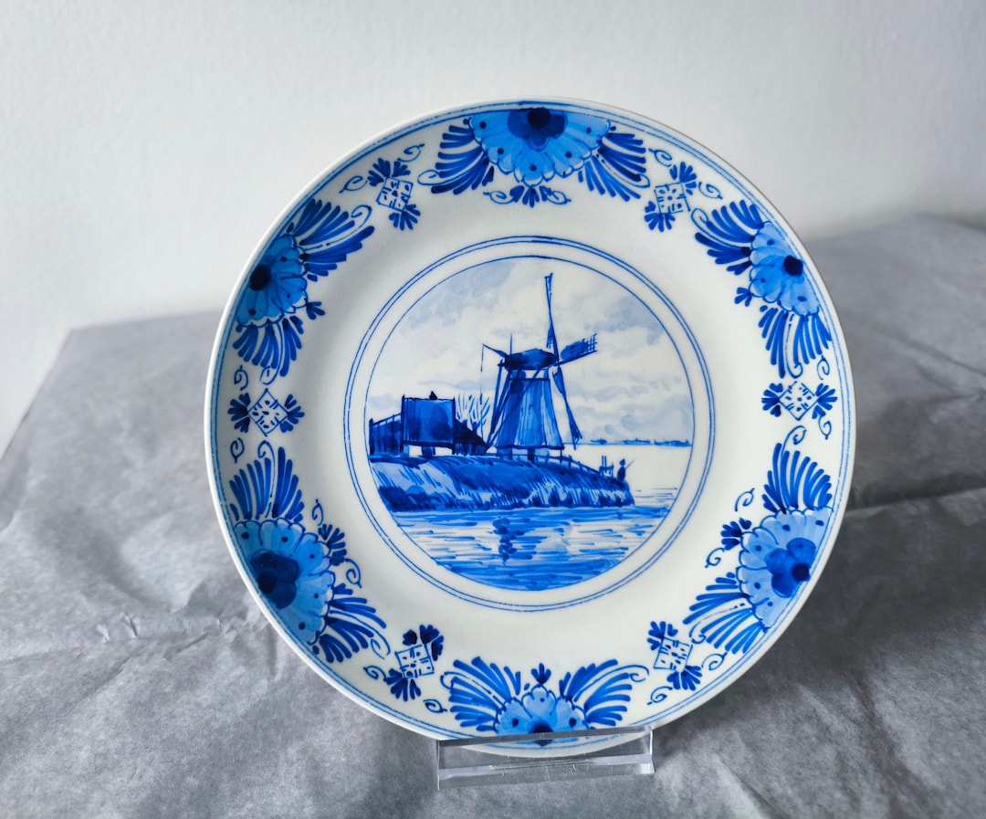 Royal Delft Blue Handpainted Plate 1957 - Collectible Delftware ...