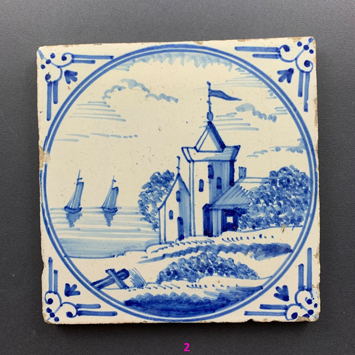 Antique 19th Century Delft Tile - Blue and White Tiles - Dutch Pottery ...