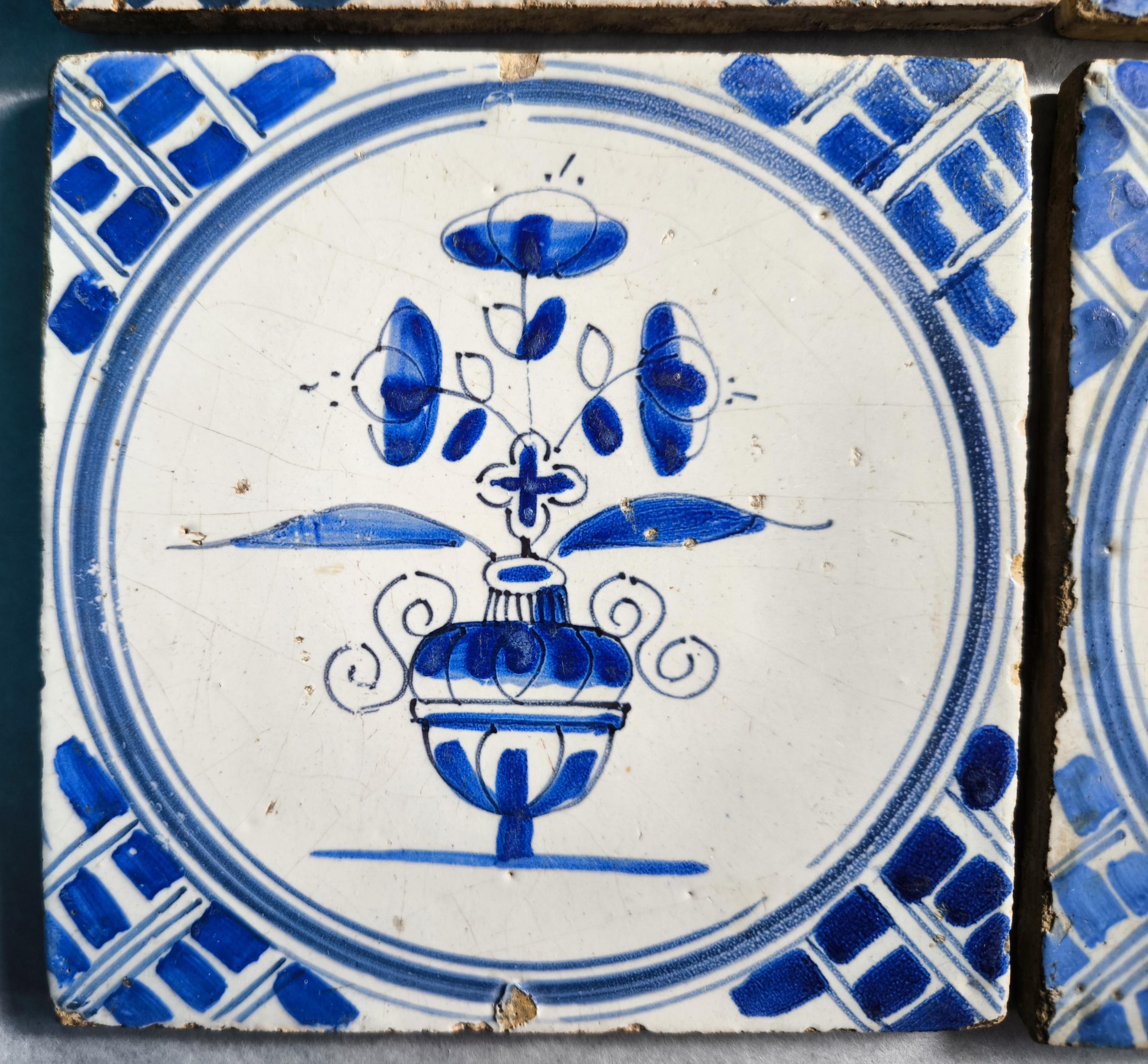 Antique 18th Century Delft Tile - Blue and White Tiles - Dutch Pottery ...