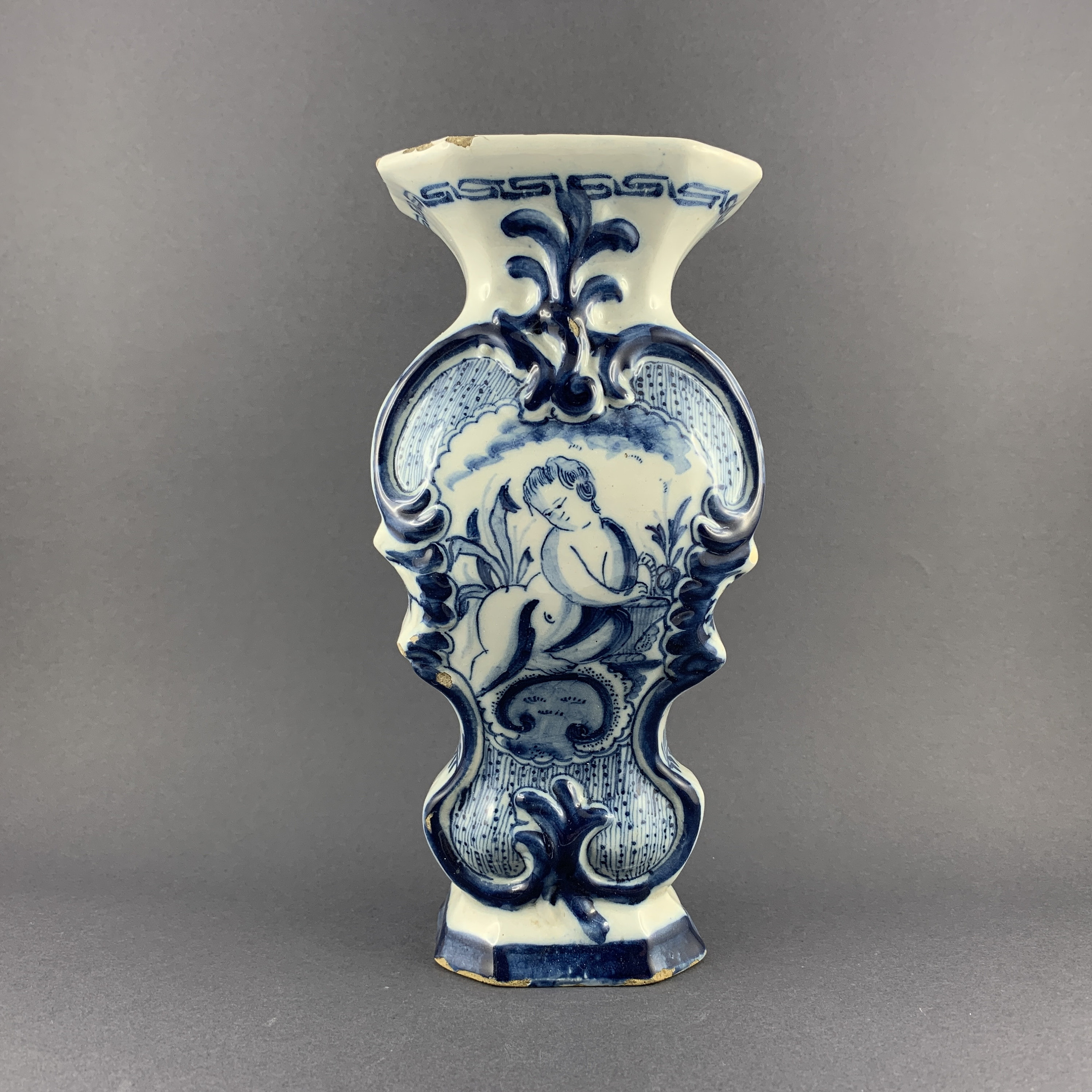 2 Delft Blue Vases 18th Century De Klaauw Factory in Delft- Handpainted ...