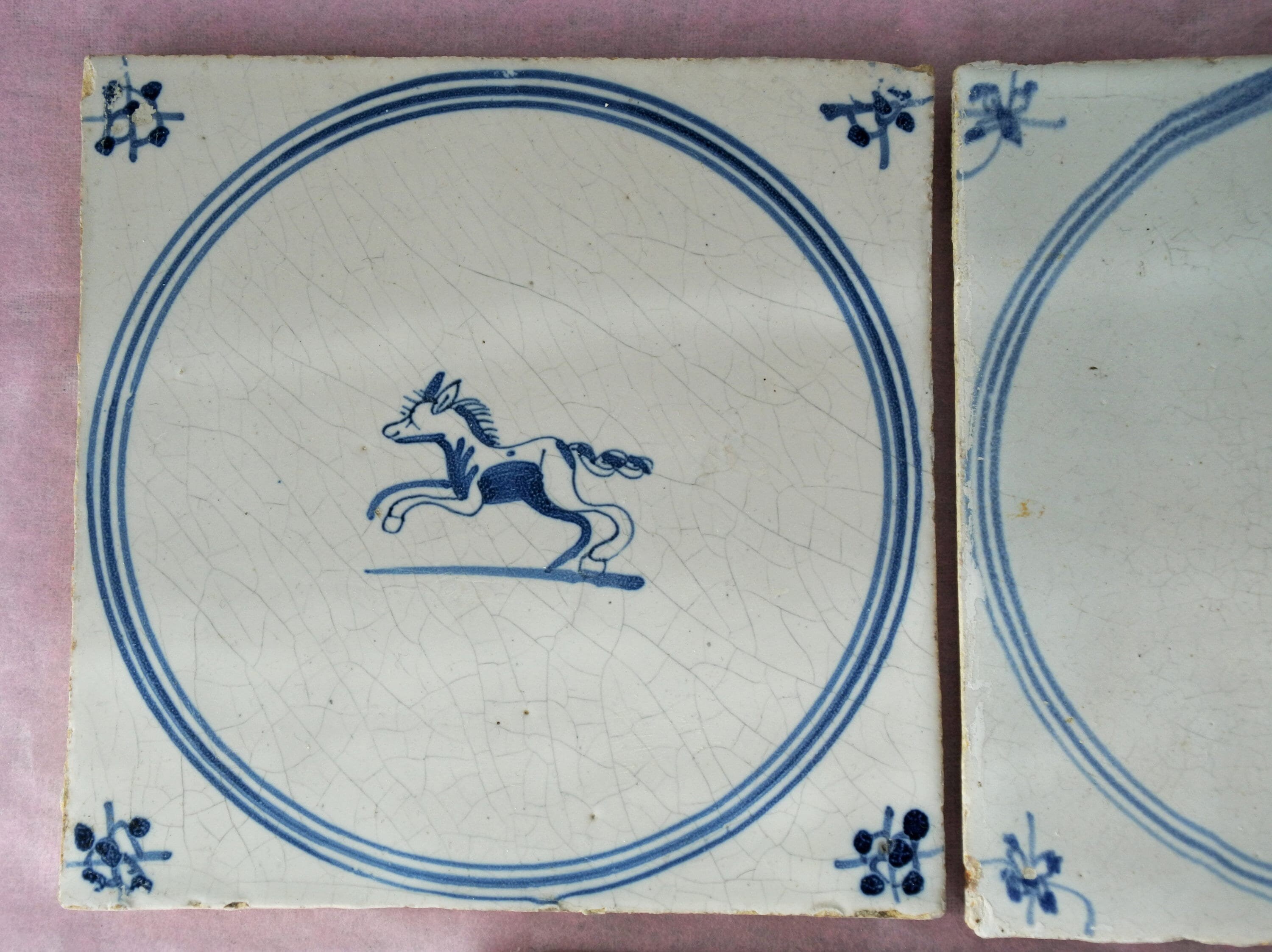Antique 18th Century Delft Tile Blue and White Tiles Dutch Pottery ...