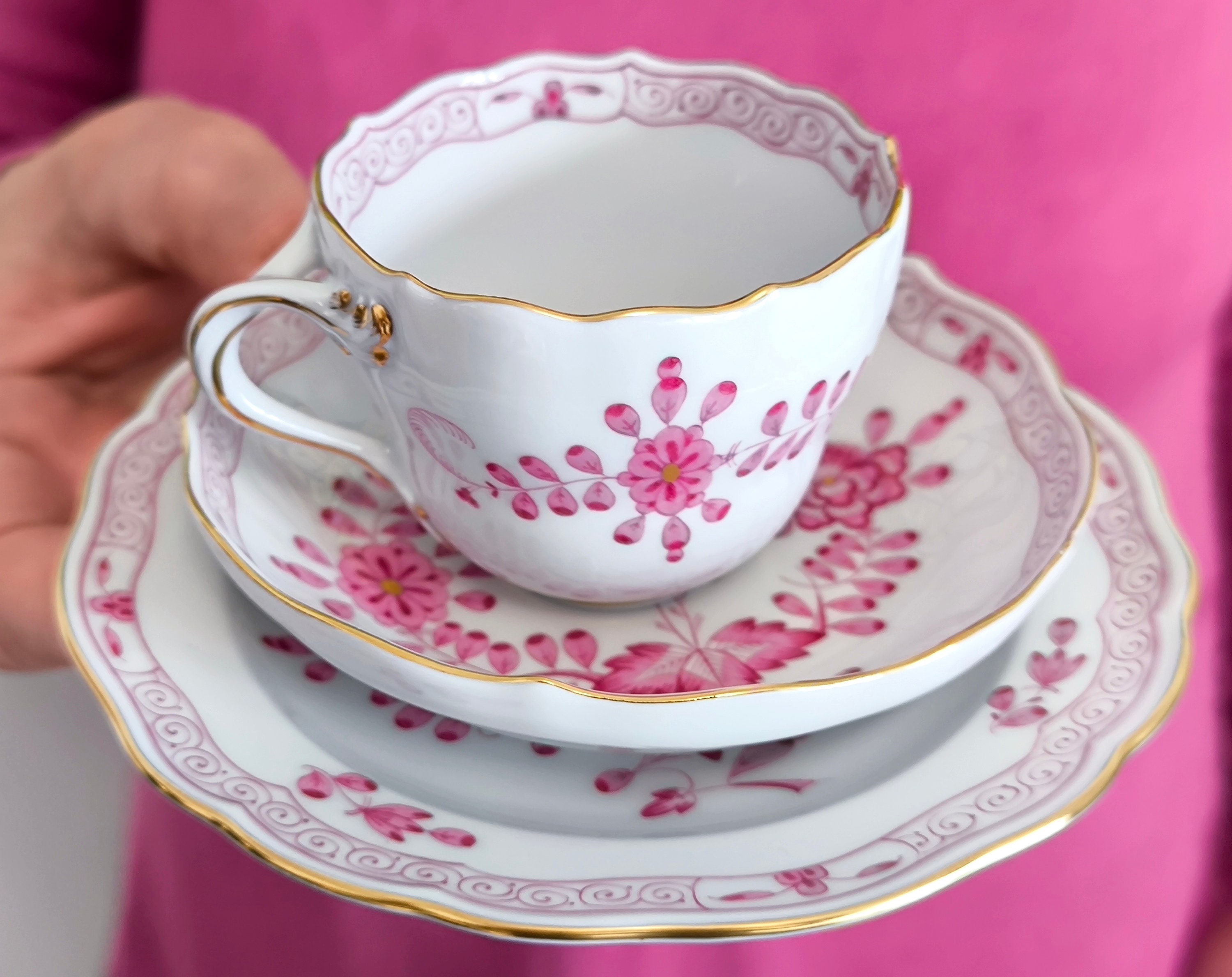 Meissen Coffee Set Blue Crossed Swords Coffee Cup With Saucer and Plate ...