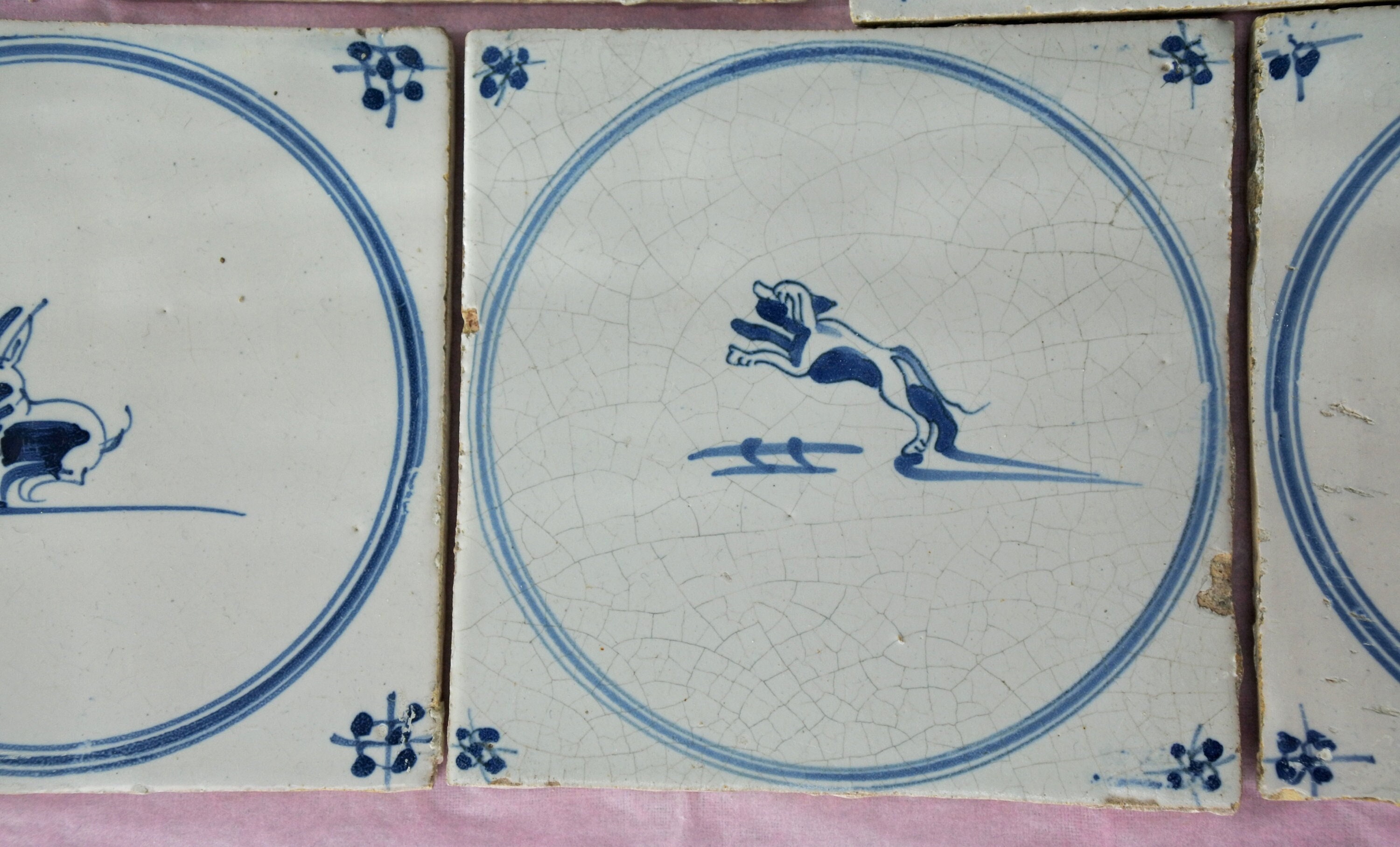 Antique 18th Century Delft Tile Blue and White Tiles Dutch Pottery ...