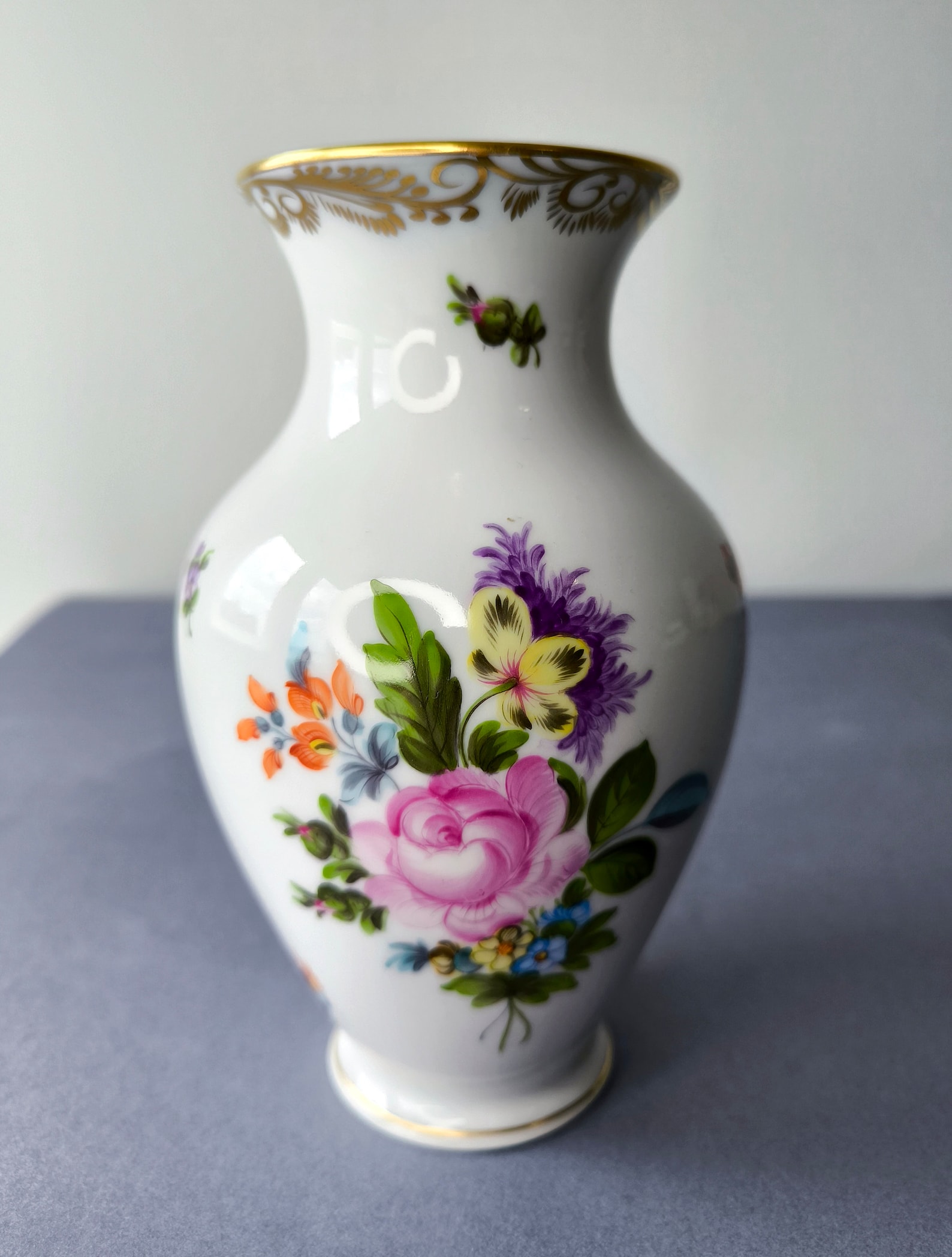 Herend Vase Handpainted Porcelain Floral Design for Luxury Home Decor ...