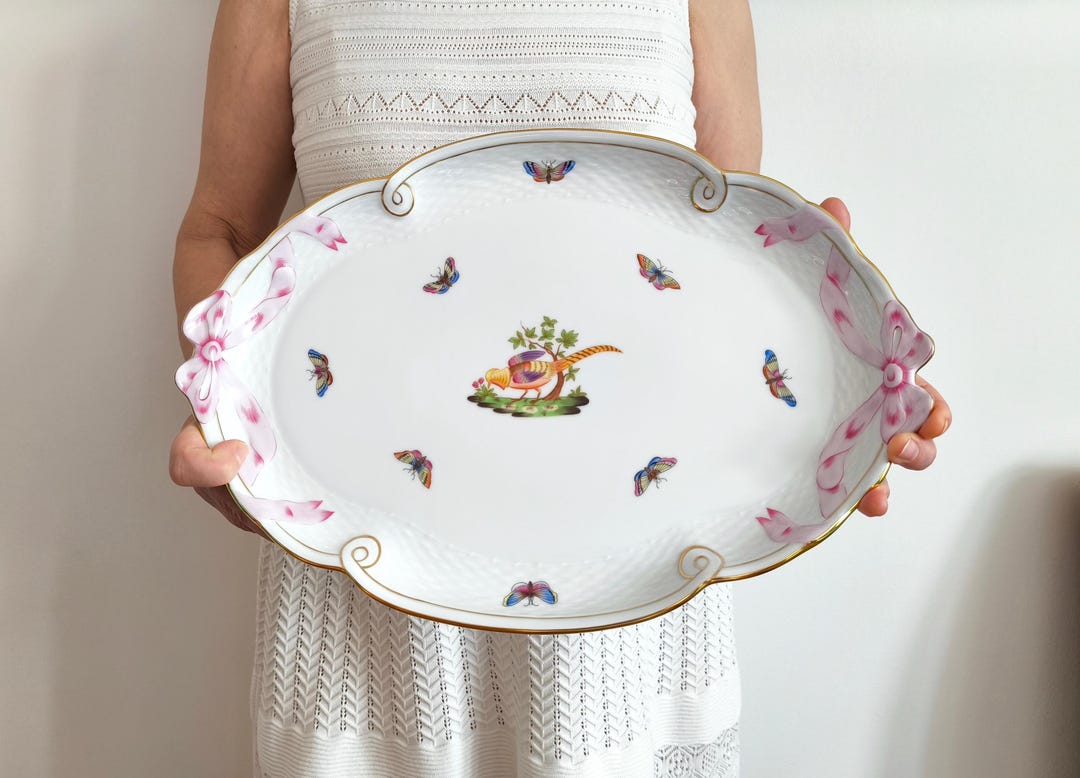 Herend Porcelain Tray Pheasant Serving Platter, Herend Hungary Fine ...