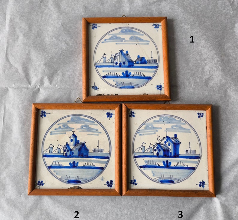 Antique 18th Century Delft Tile - Blue and White Tiles - Dutch Pottery ...