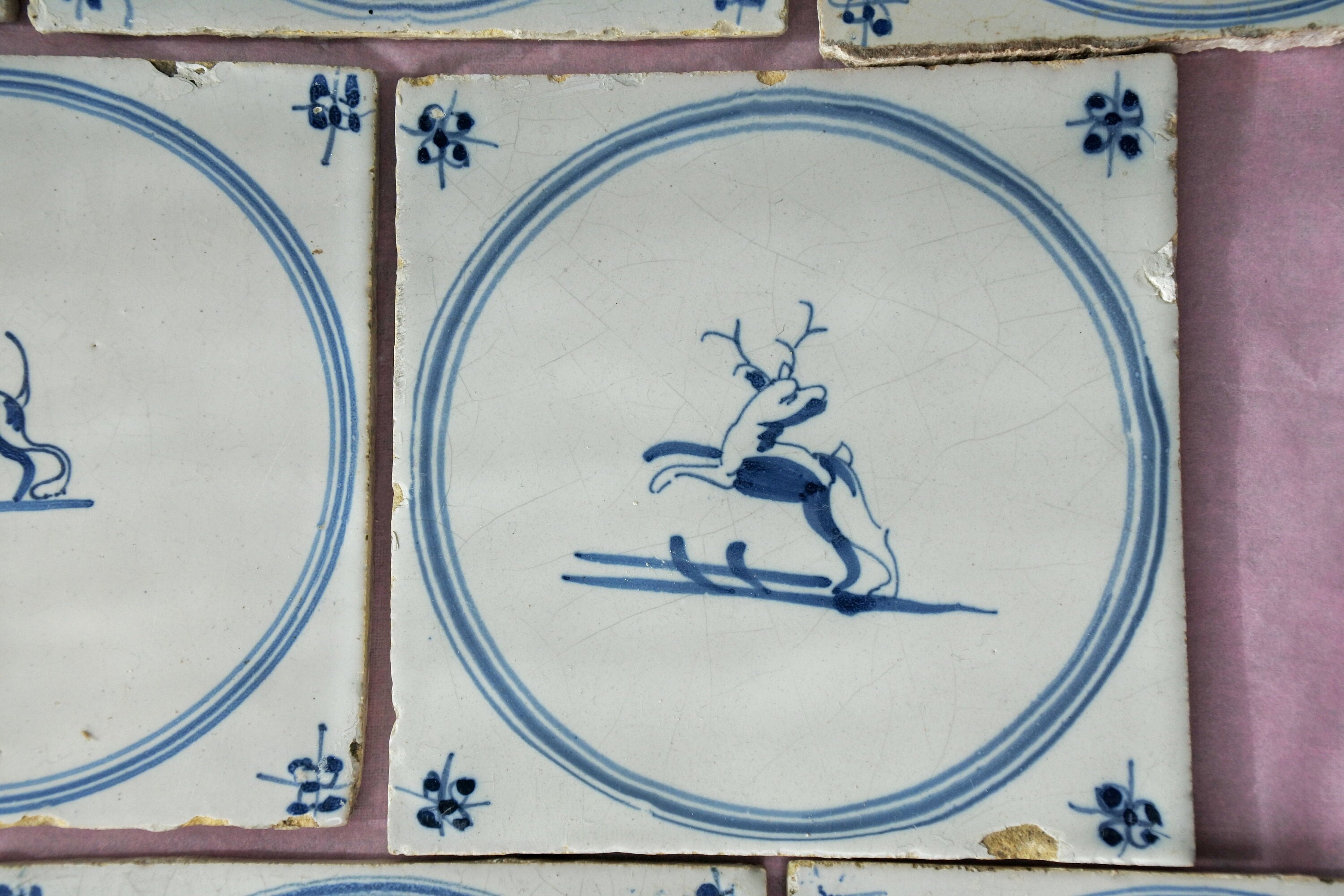 Antique 18th Century Delft Tile Blue and White Tiles Dutch Pottery ...