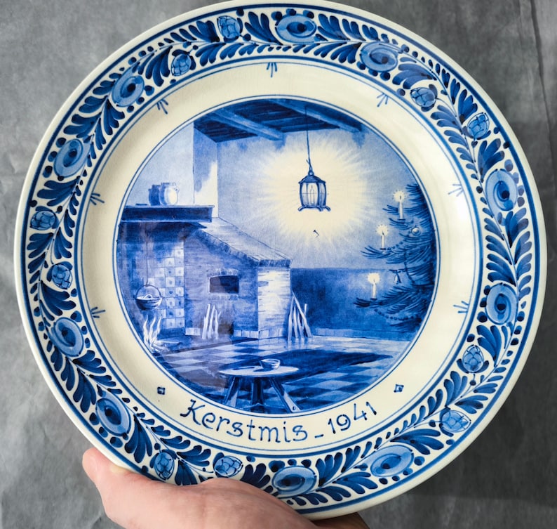 Royal Delft Blue Handpainted Plate 1941 - Collectible Delftware ...