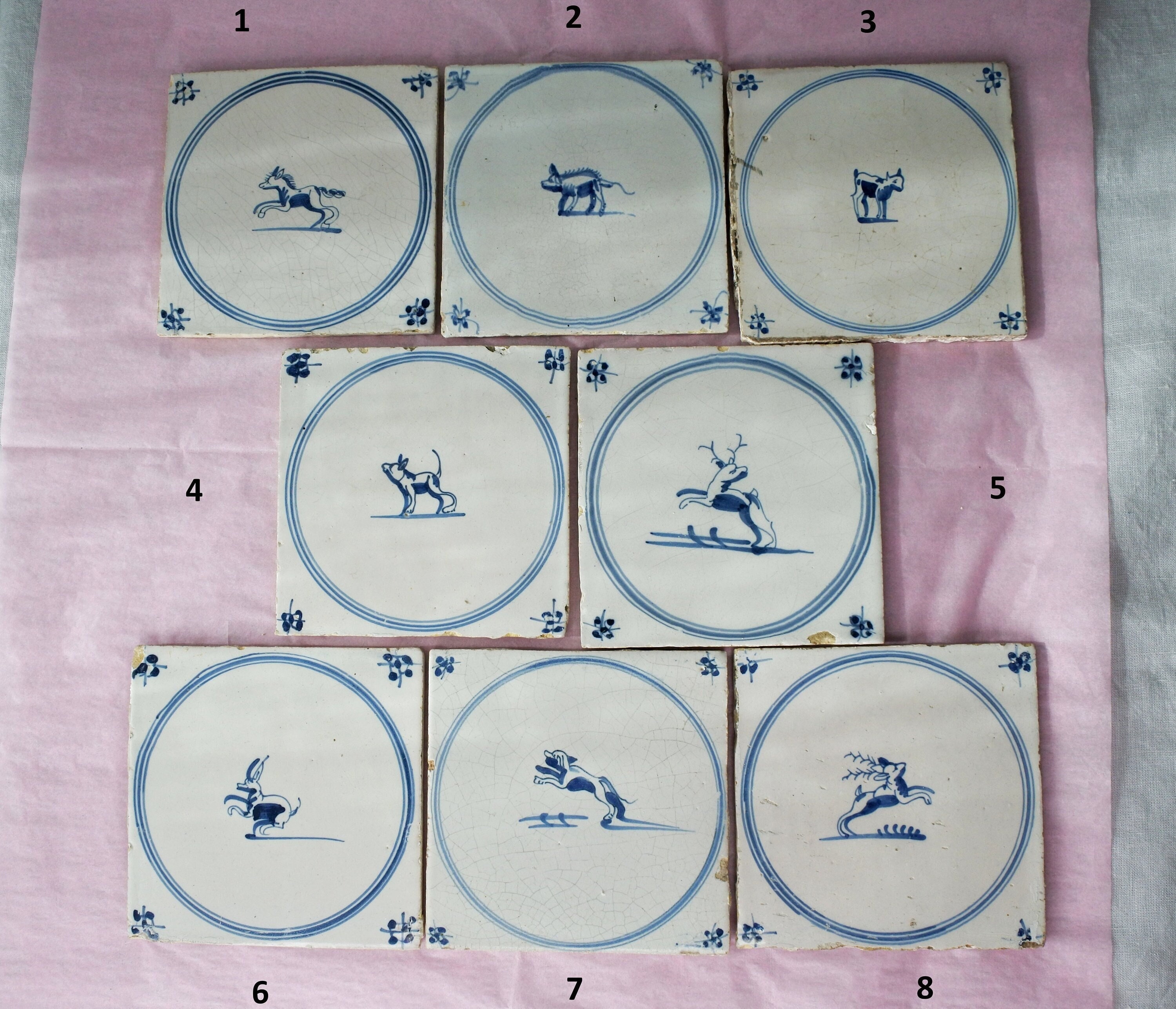 Antique 18th Century Delft Tile Blue and White Tiles Dutch Pottery ...