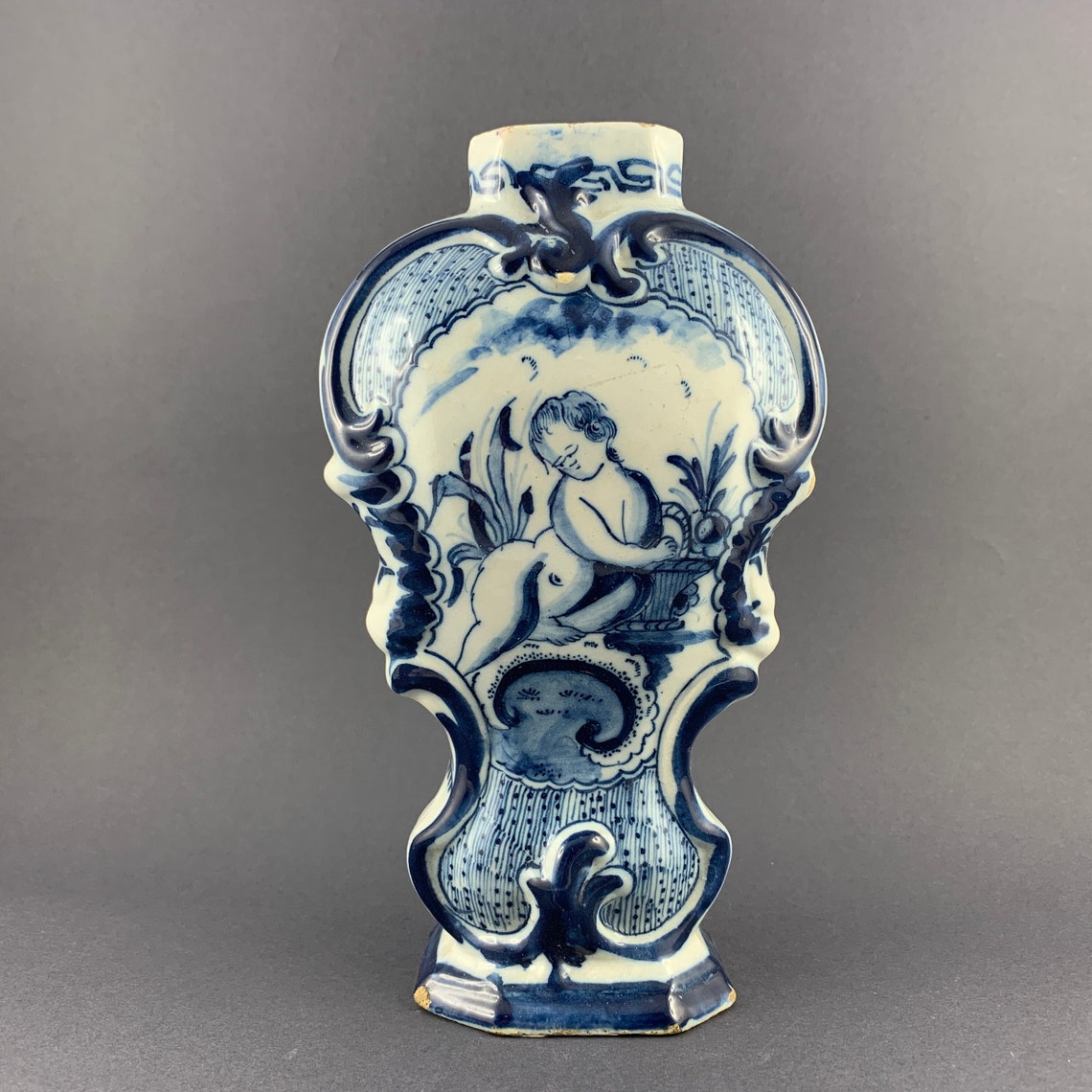 2 Delft Blue Vases 18th Century De Klaauw Factory in Delft- Handpainted ...