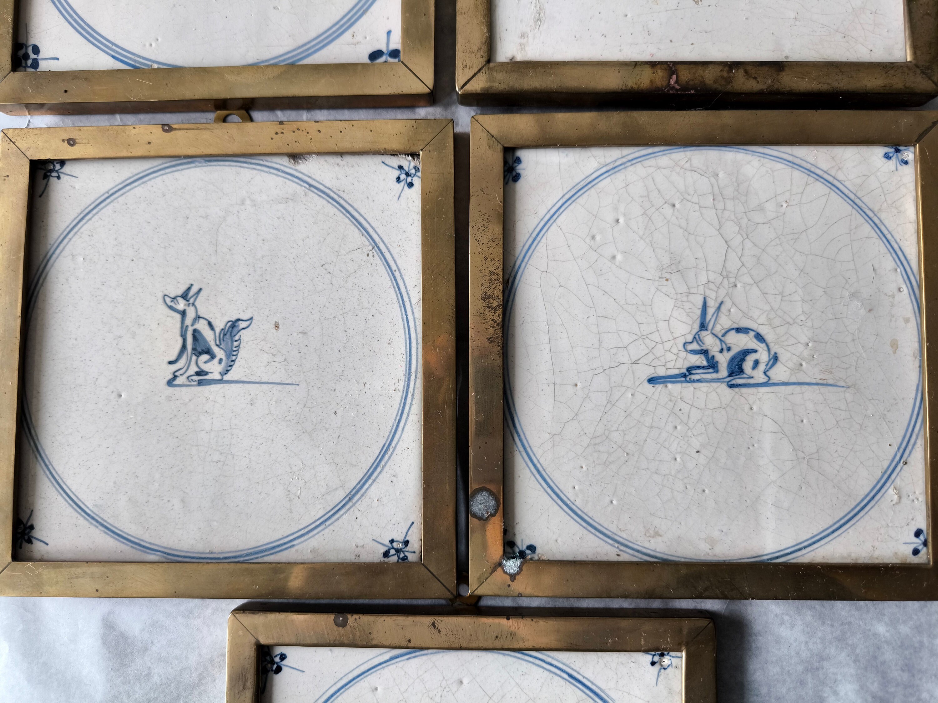 Antique 18th Century Delft Tile Blue and White Tiles Dutch Pottery ...