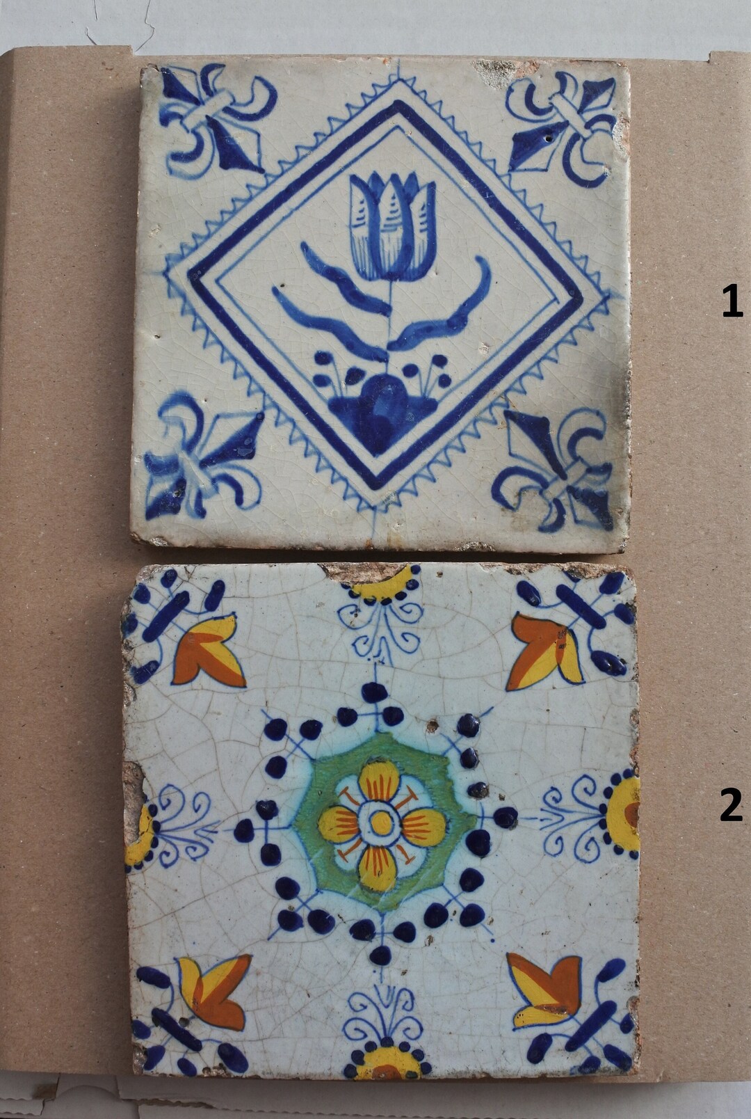 Antique 17th Century Delft Tile - Blue and White Tiles - Dutch Pottery ...