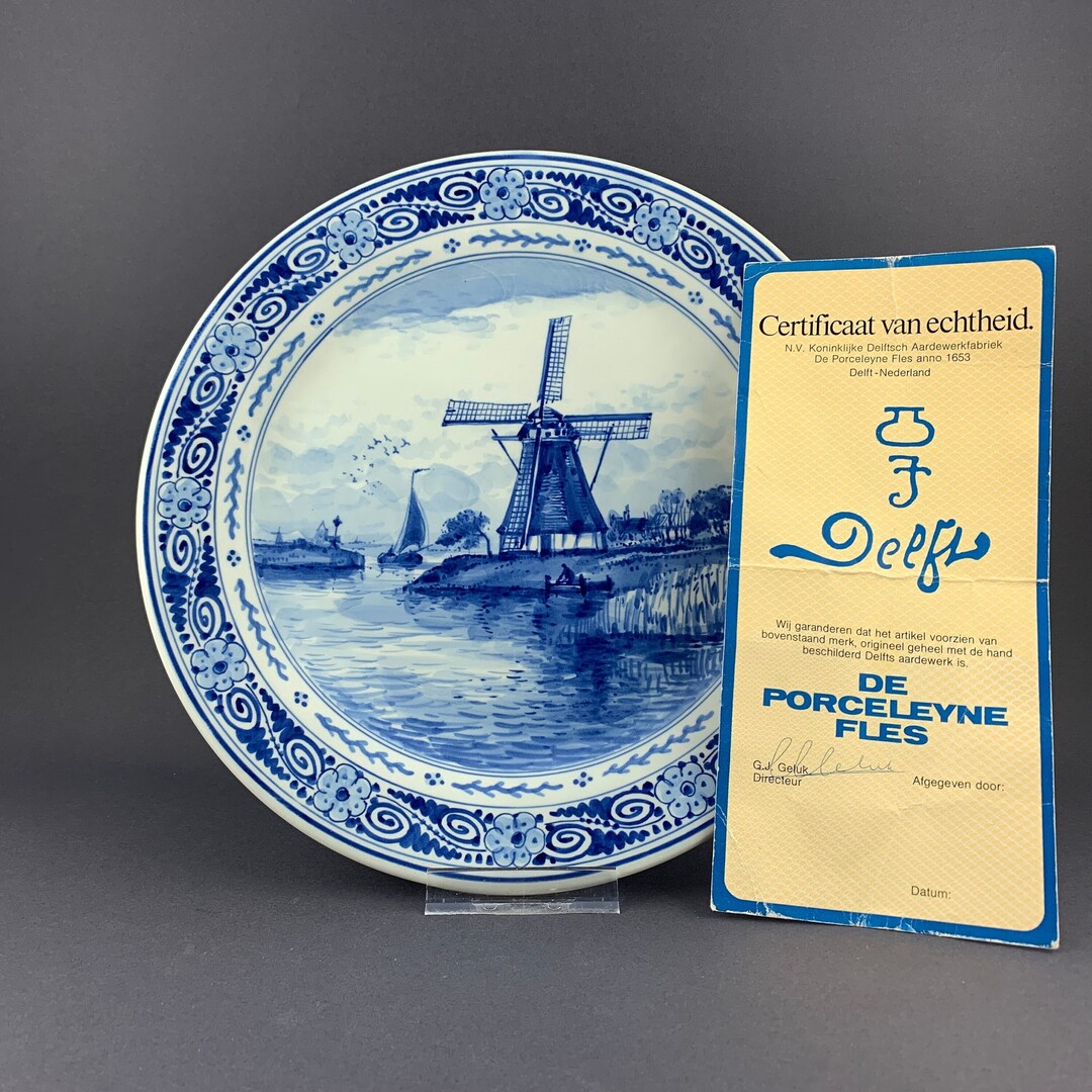 Royal Delft Blue Handpainted Plate 1961 - Collectible Delftware ...