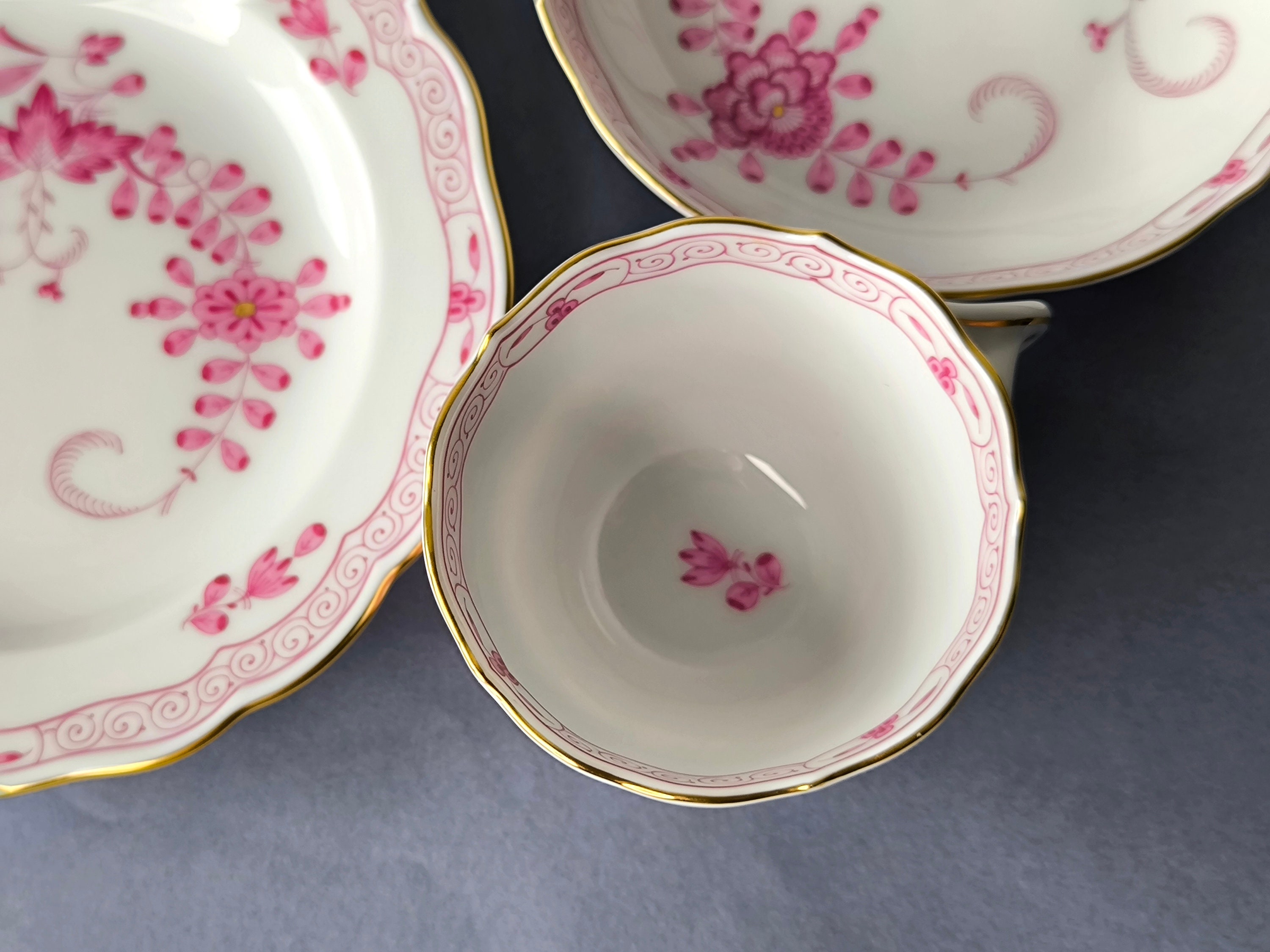 Meissen Coffee Set Blue Crossed Swords Coffee Cup With Saucer and Plate ...