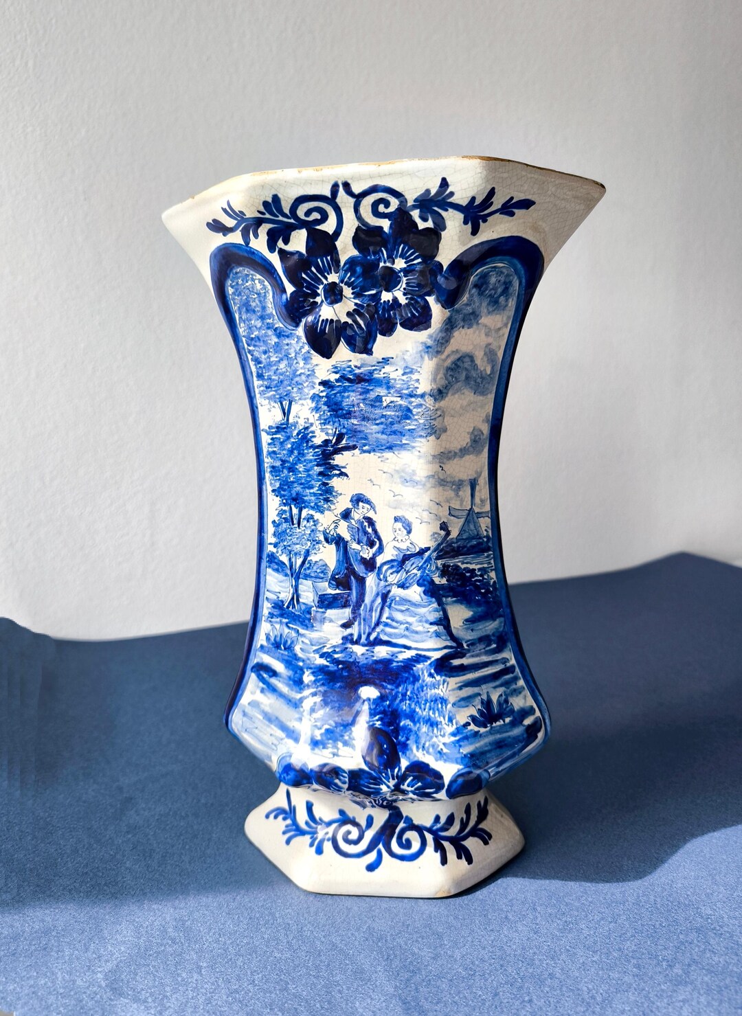 18th Century Delft Blue Vase by De Lampetkan LPK – Authentic Hand ...