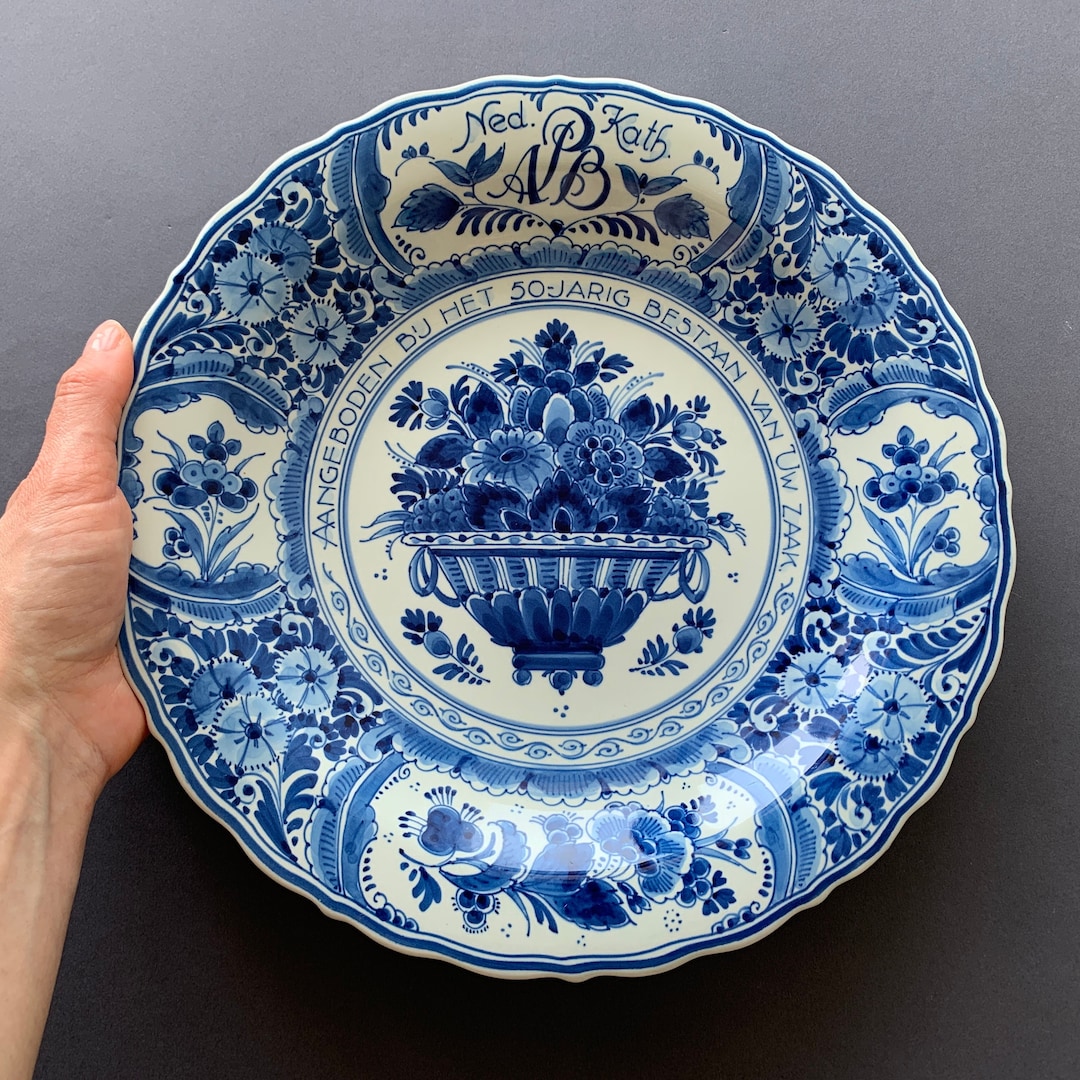 Royal Delft Blue Handpainted Plate 1966 - Collectible Delftware ...