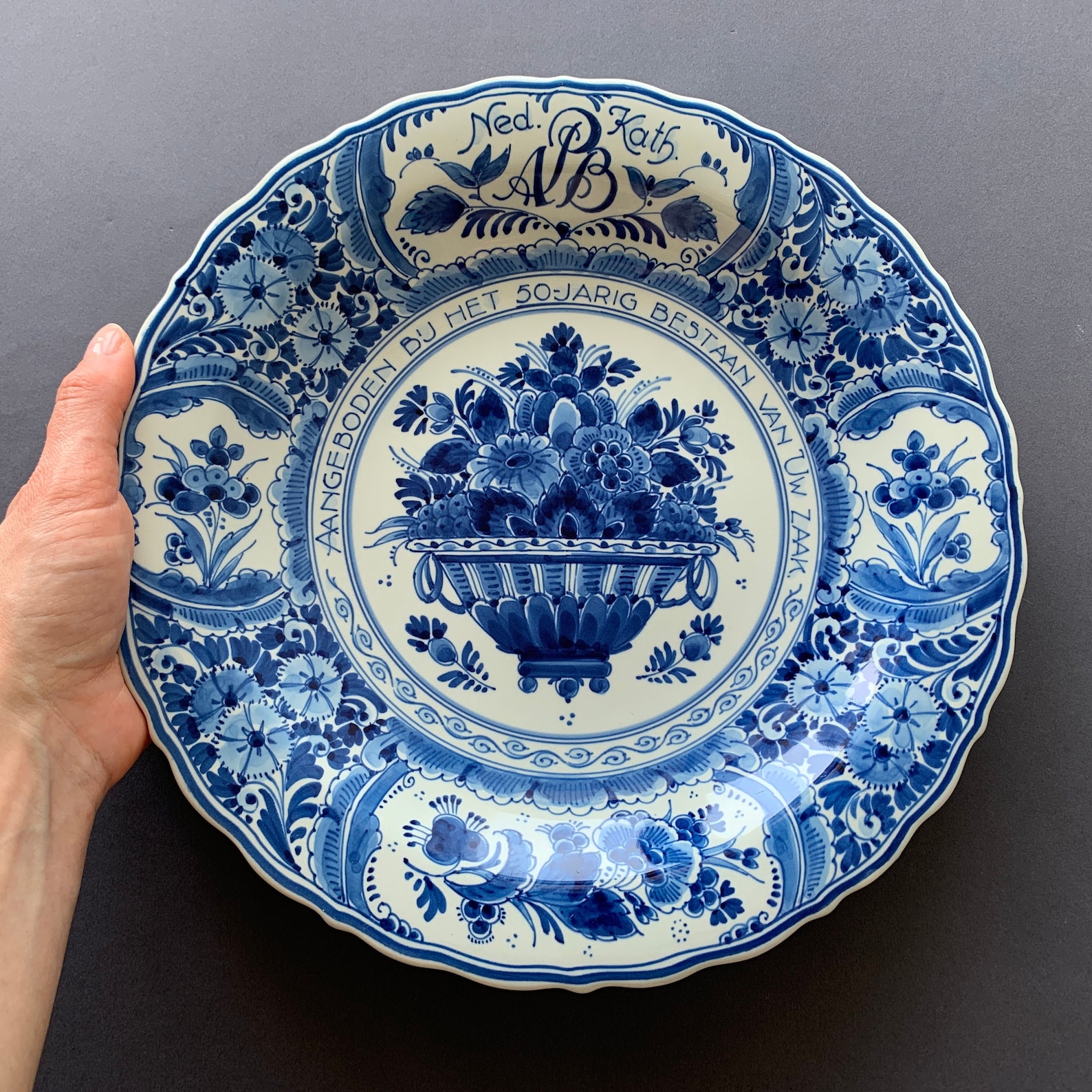 Royal Delft Blue Handpainted Plate 1966 Collectible Delftware Authentic ...