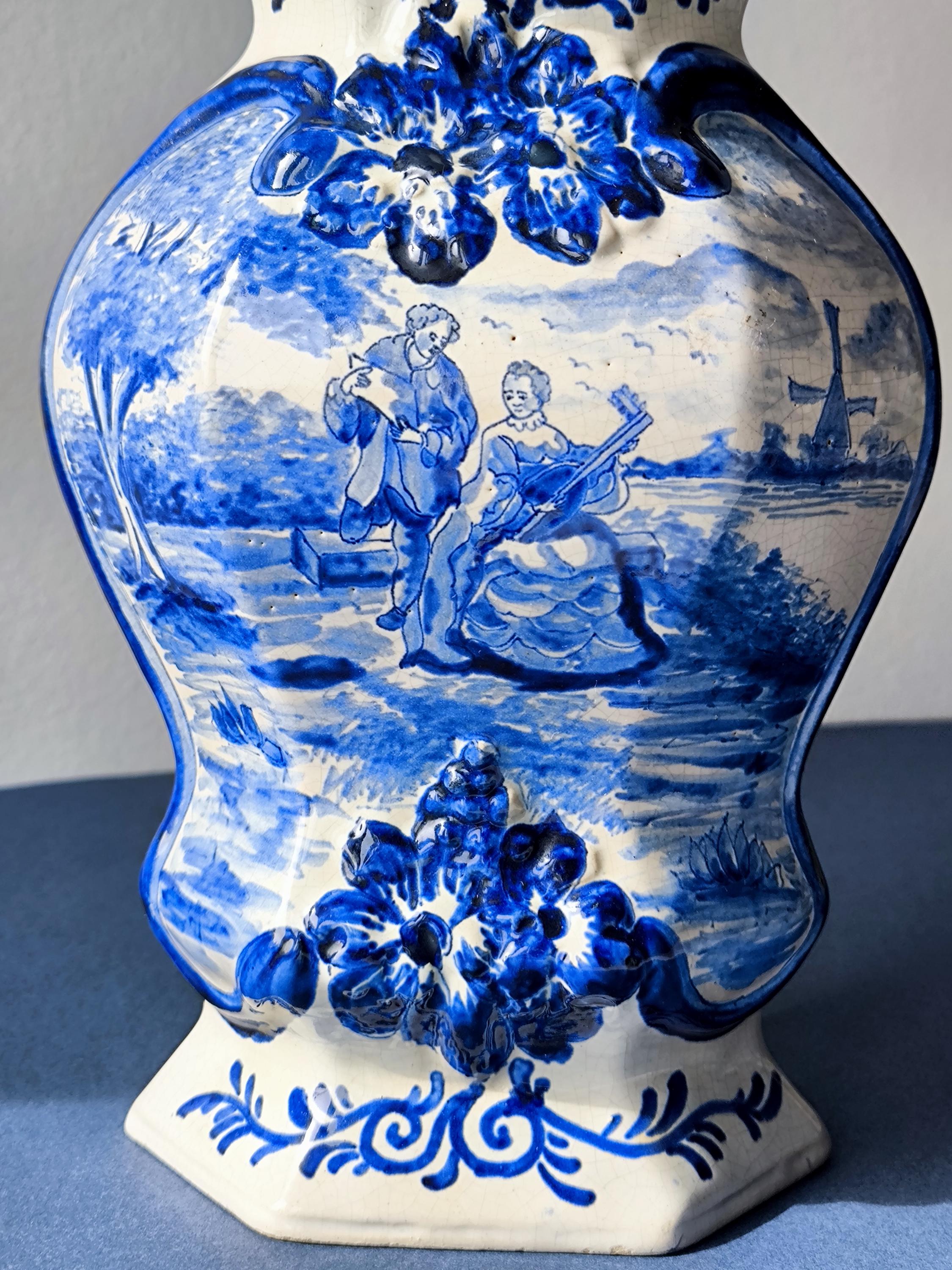 18th Century Delft Blue Vase by De Lampetkan LPK – Authentic Hand ...