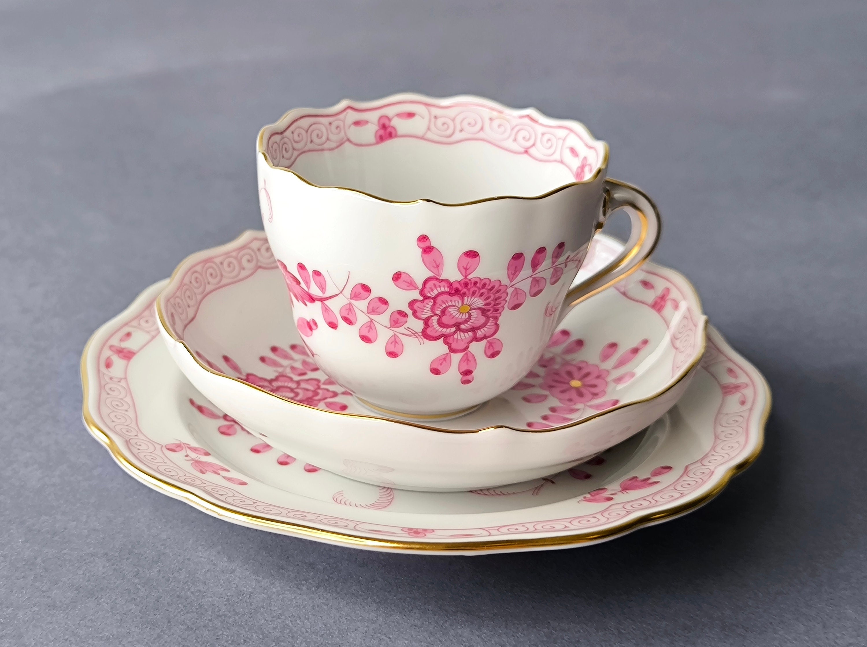 Meissen Coffee Set Blue Crossed Swords Coffee Cup With Saucer and Plate ...