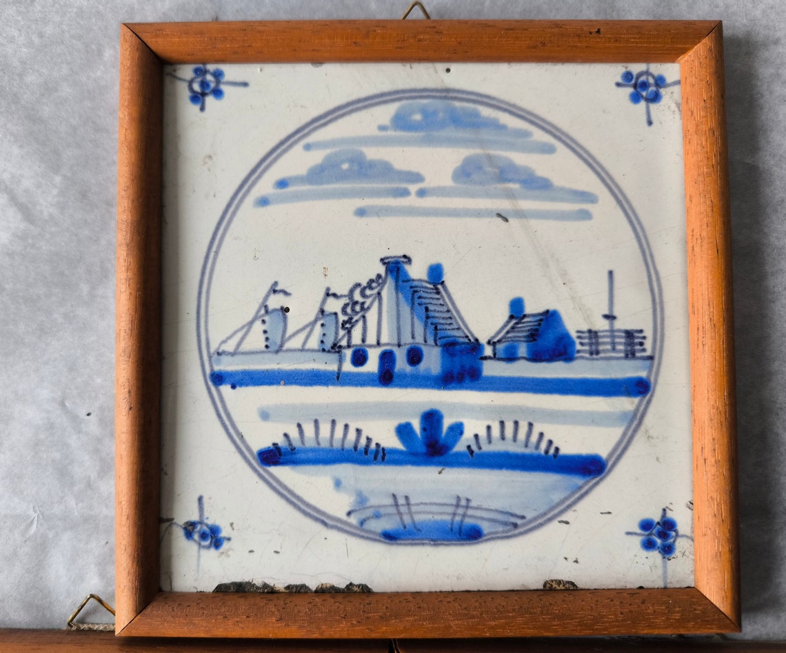 Antique 18th Century Delft Tile - Blue and White Tiles - Dutch Pottery ...