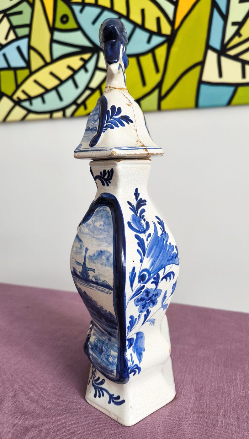 18th Century Delft Blue Vase by De Lampetkan LPK – Authentic Hand ...