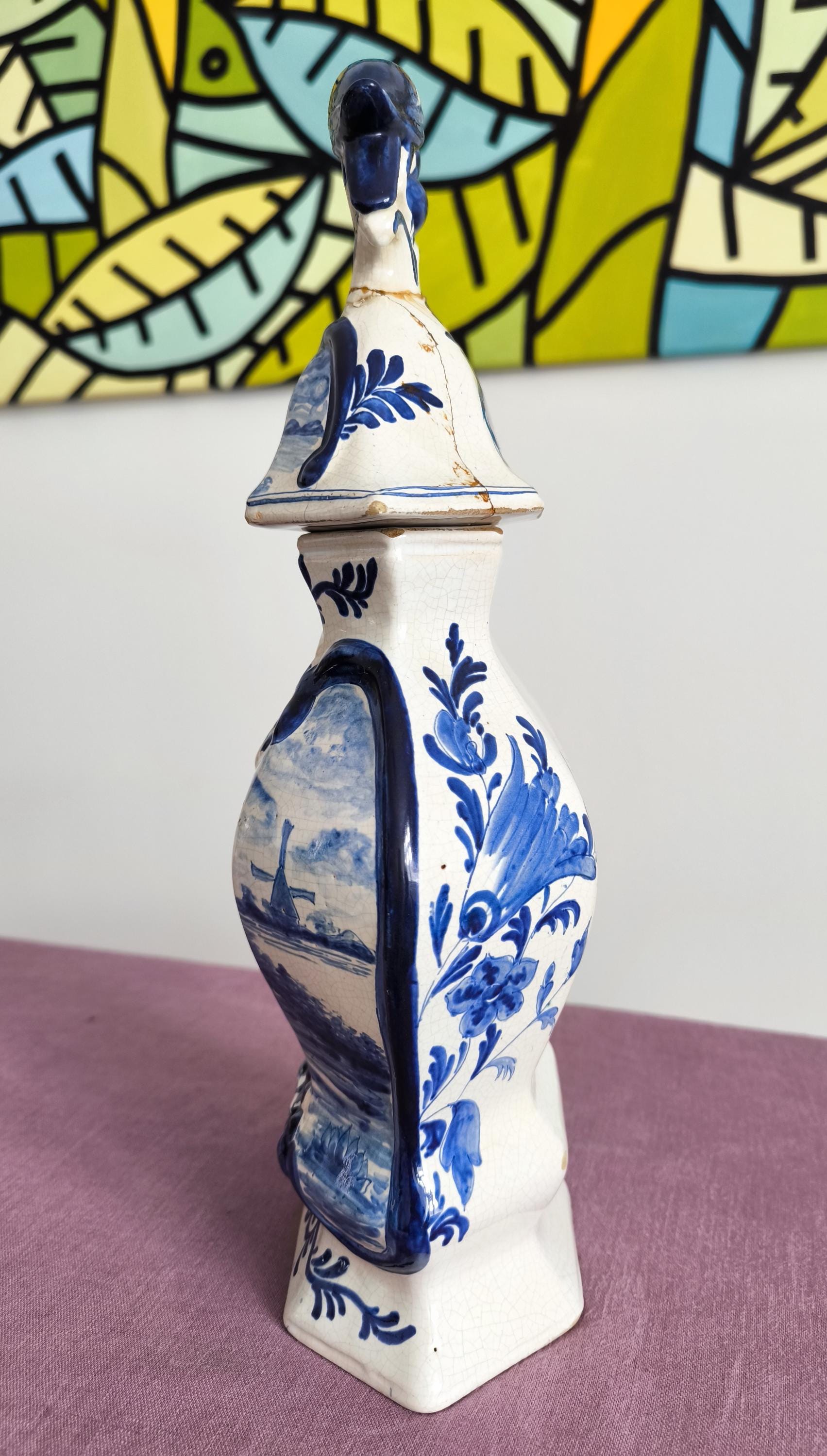 18th Century Delft Blue Vase by De Lampetkan LPK – Authentic Hand ...