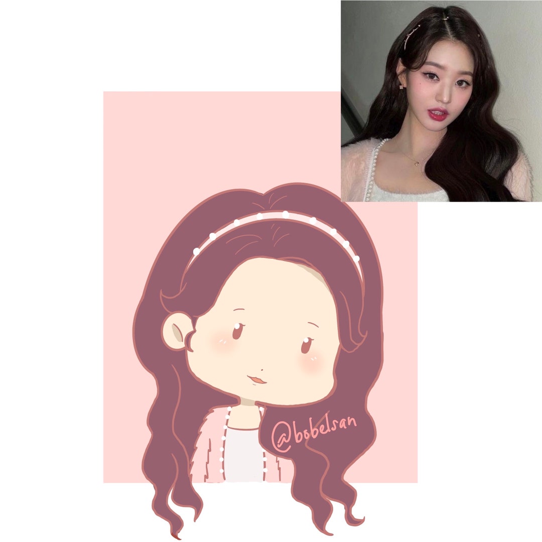 CUSTOM Chibi Art Commission Self Portrait Phone Wallpaper Personalised ...