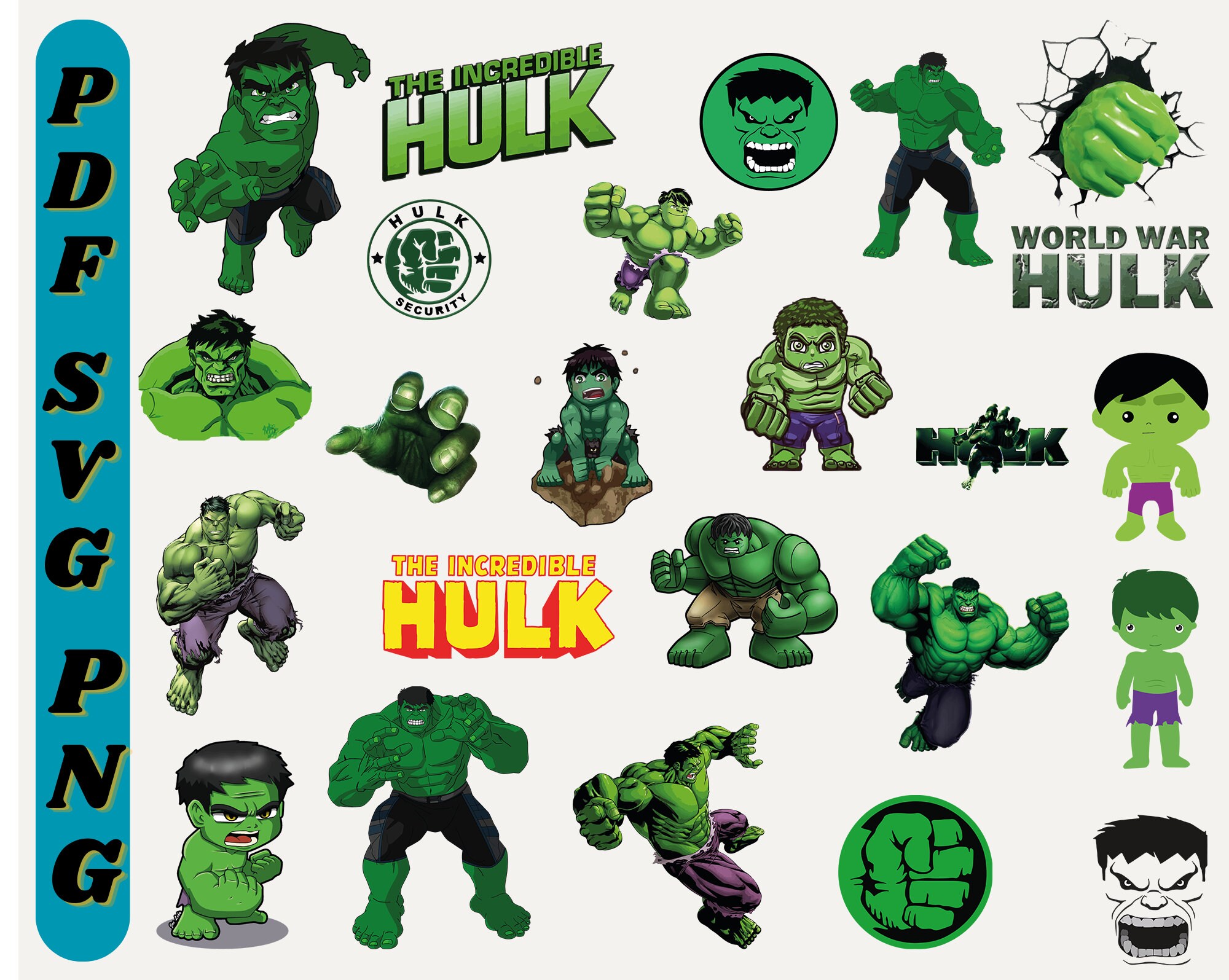 Hulk Svg Bundle, Hulk Face Svg for Cricut, Hulk Hands Svg, Hulk Png ...