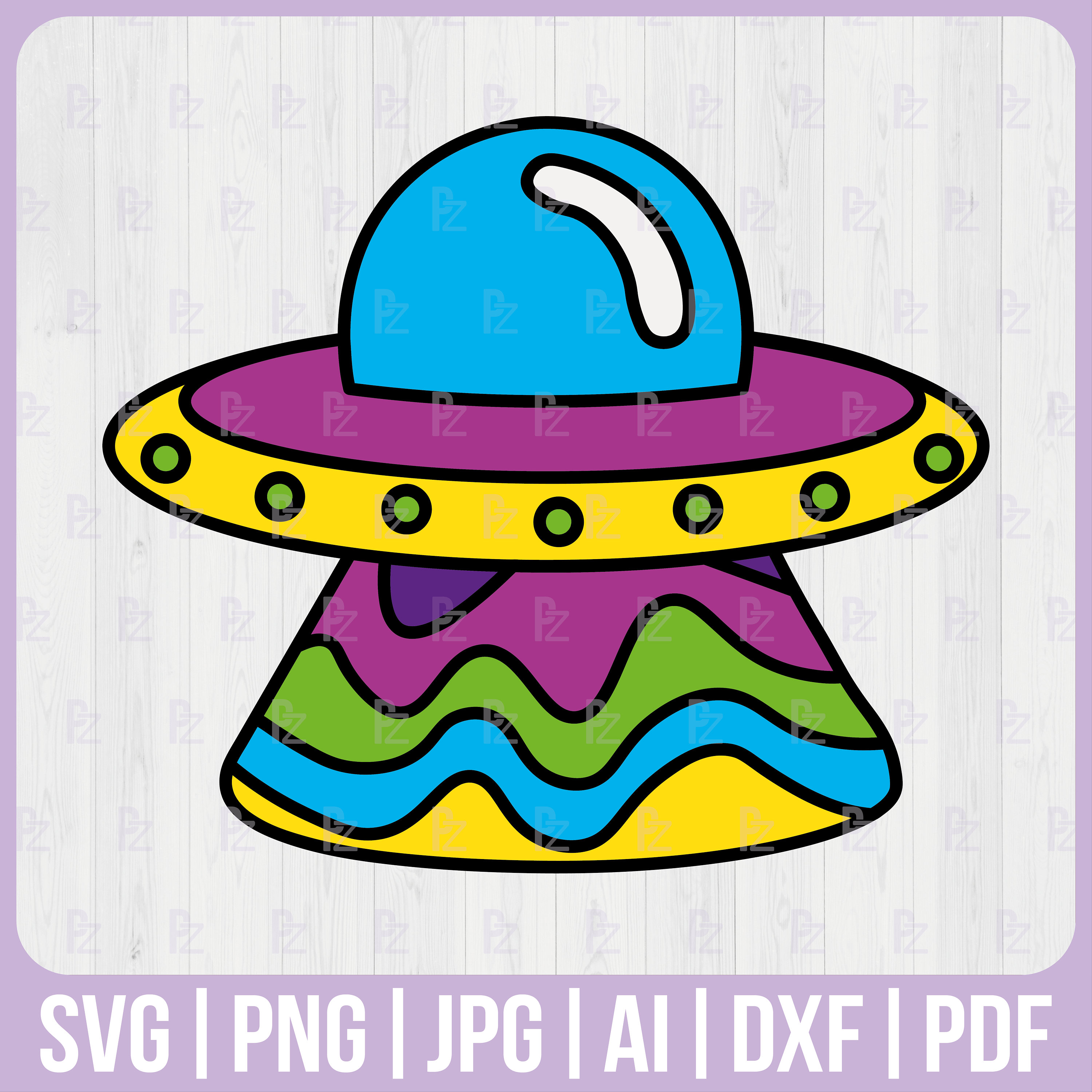 UFO SVG, Alien Svg, Space Svg, Svg, Dxf, Png, Jpg, Pdf, Eps, Digital ...