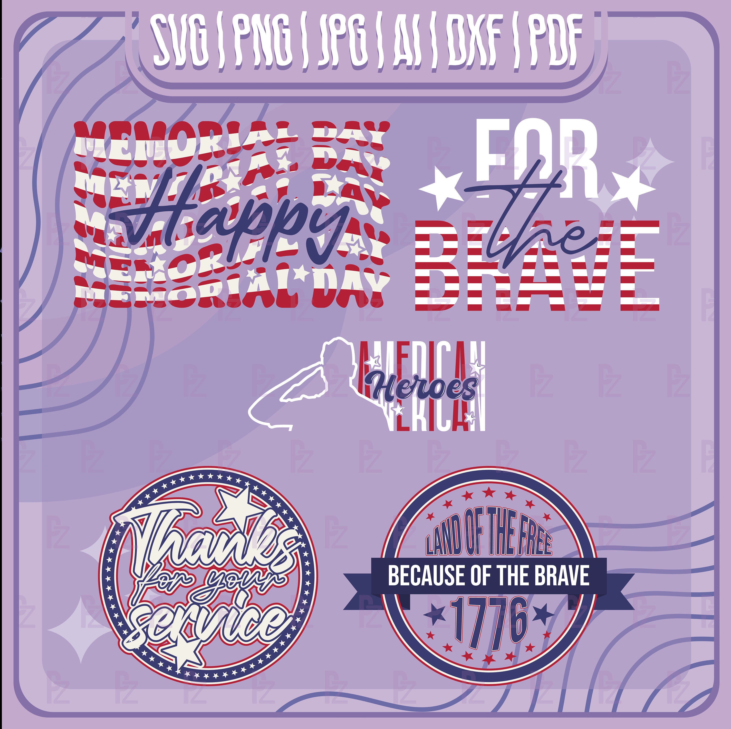 Memorial Day SVG Bundle Patriotic Svg Veteran Svg Memorial Day 4th of ...
