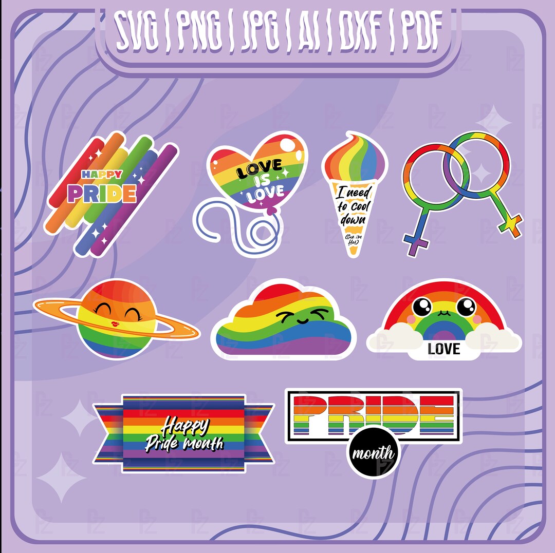 LGBTQ SVG Bundle Pride Svg Gay Svg Rainbow Svg Gay Pride Shirt Svg Gay ...