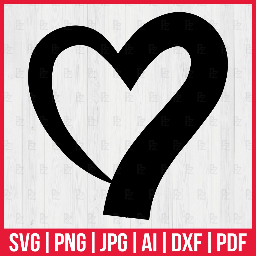 Heart Svg Heart Cutting File Love Svg Dxf File Png Pdf Eps